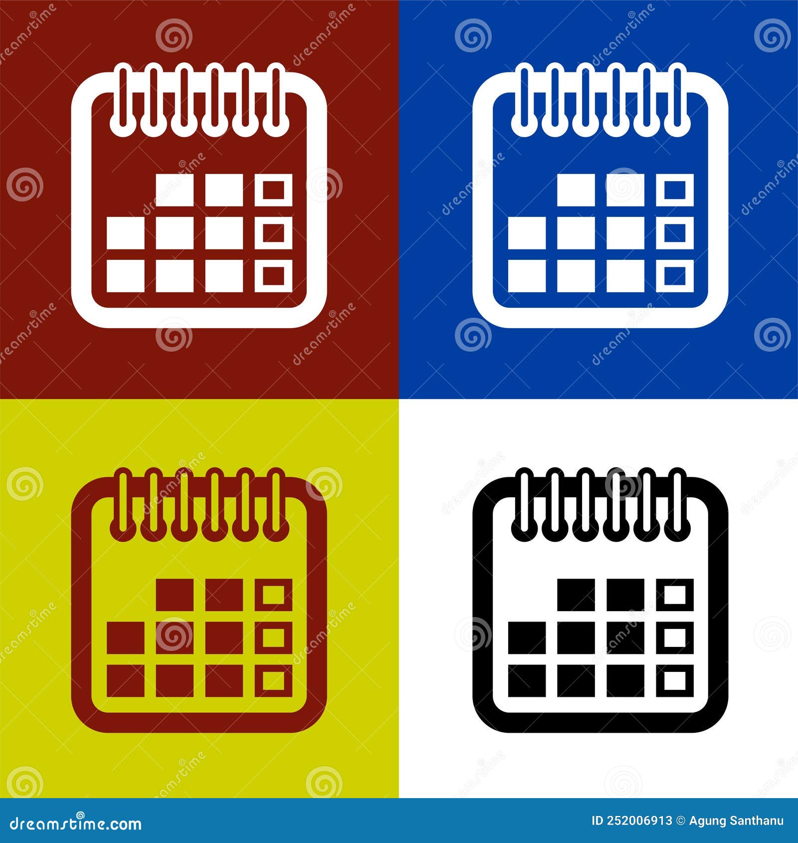 Calendar Vector Icon. Time Management or Schedule Symbol Stock Vector ...