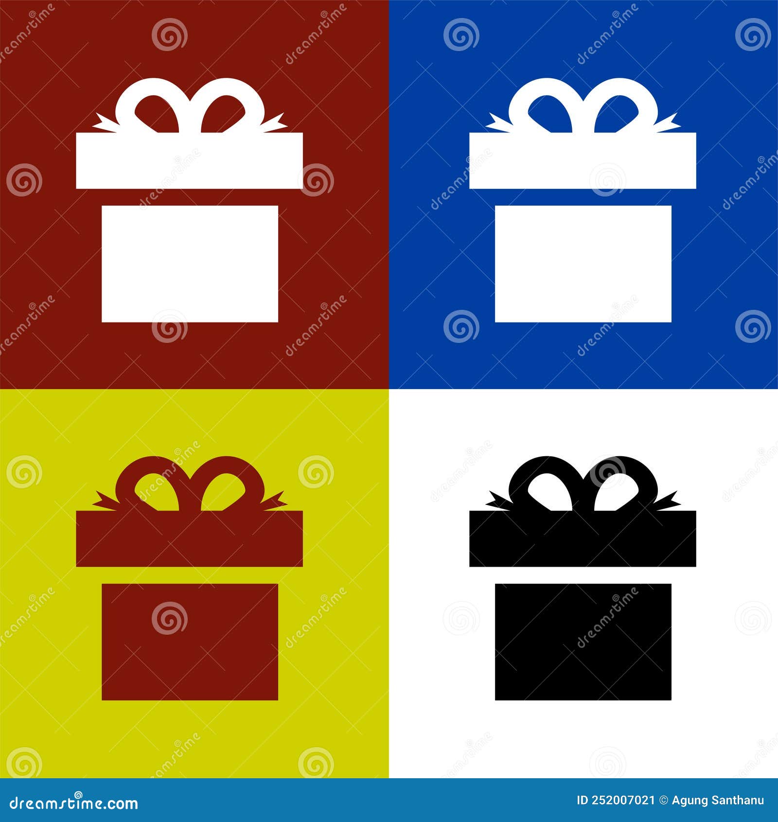 Gift Box Symbol. Reward Or Appreciation Symbol. Cartoon Vector ...