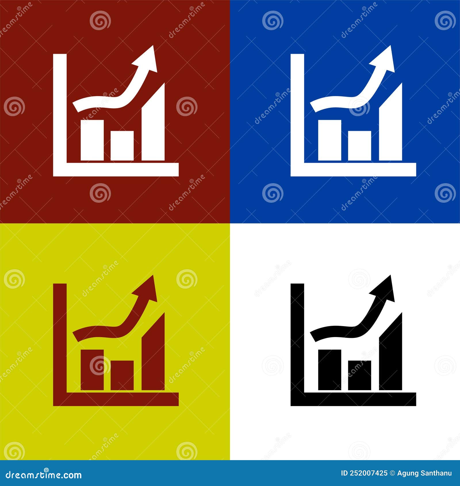 Increasing Bars Diagram Symbol. Market Growth Icon Stock Vector ...