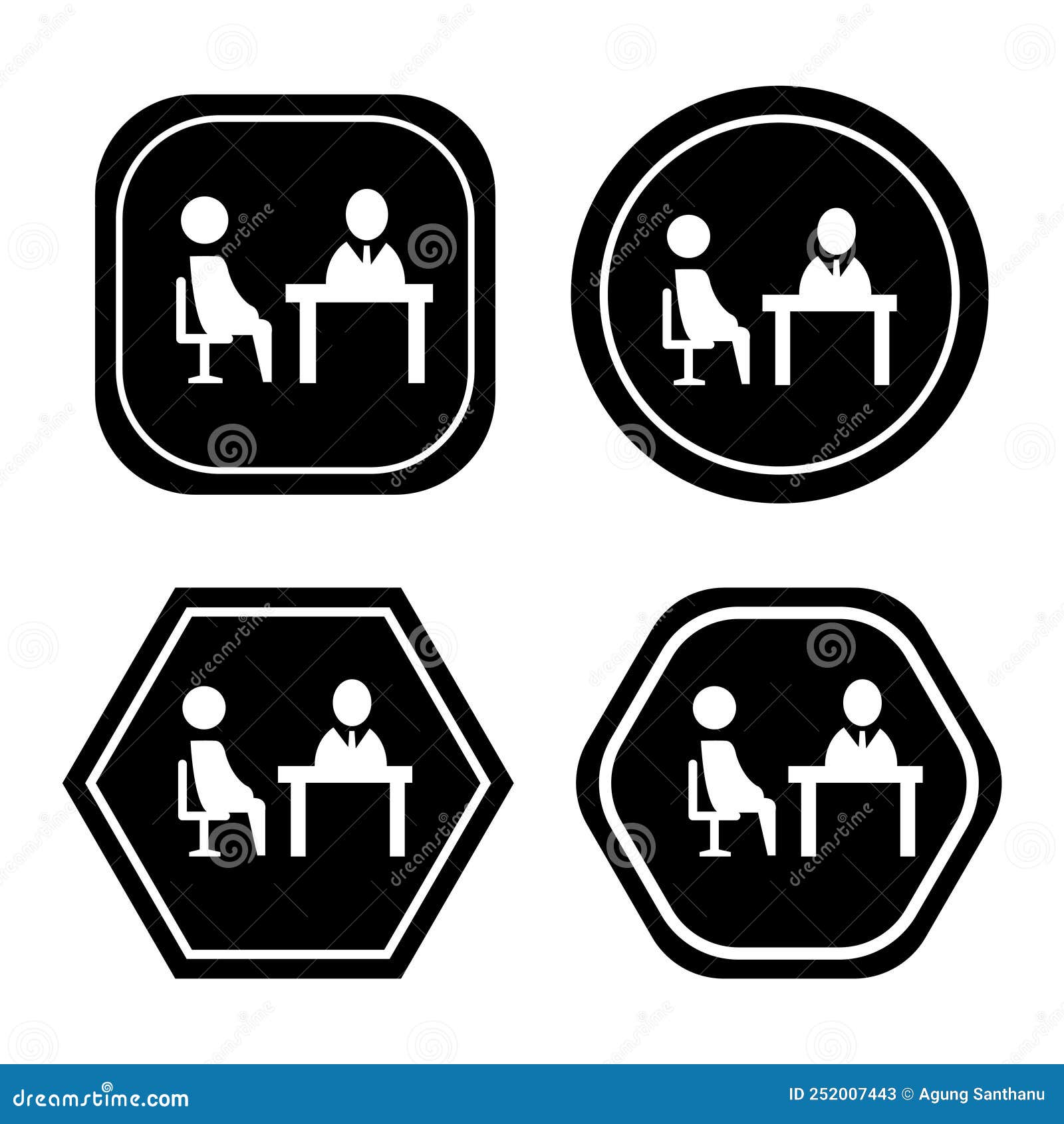 Business Interview or Interogation Icon or Symbol. Stock Vector ...