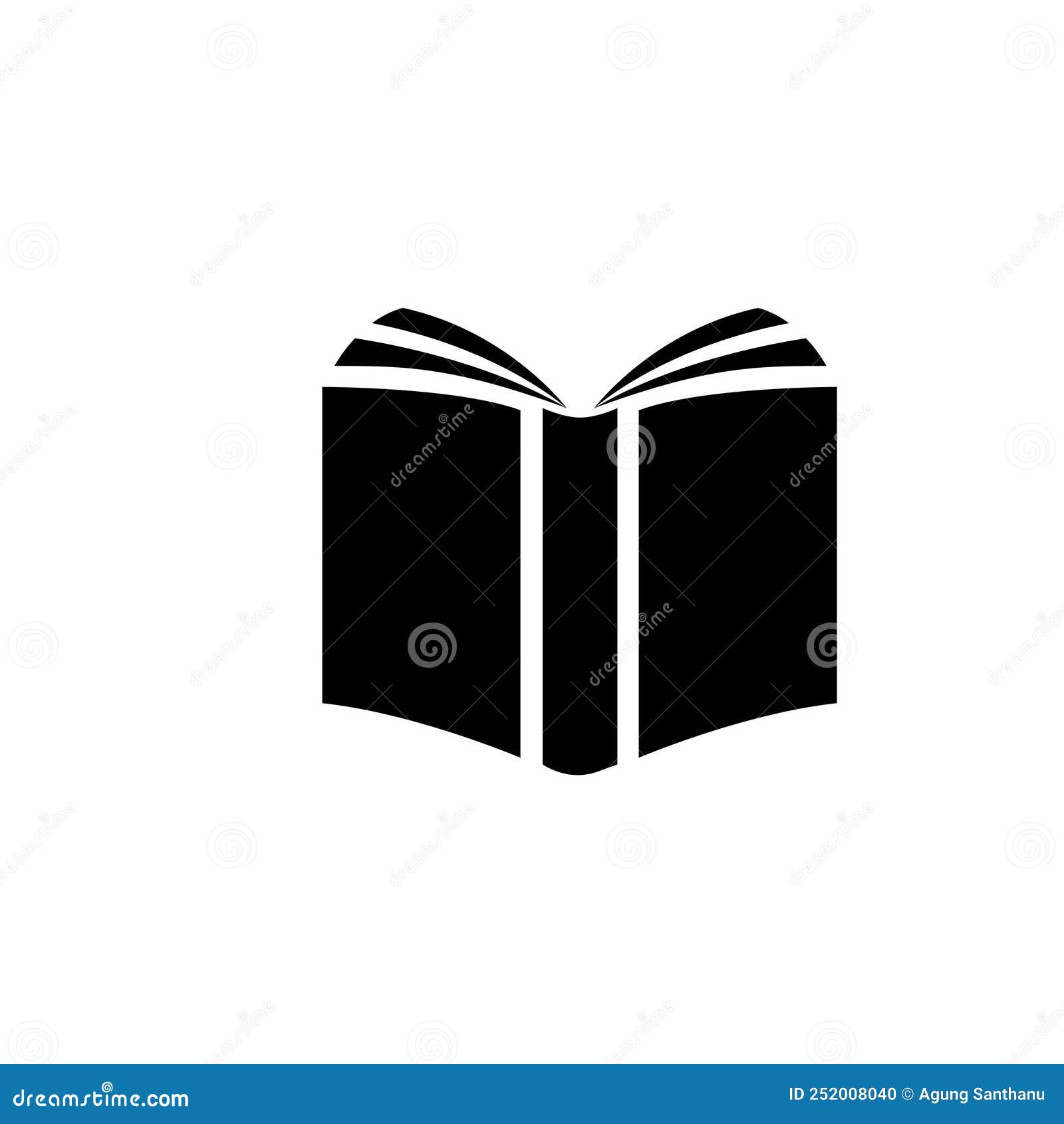 Open Book Vector Icon or Symbol. Academic or Knowledge Symbol. Stock ...