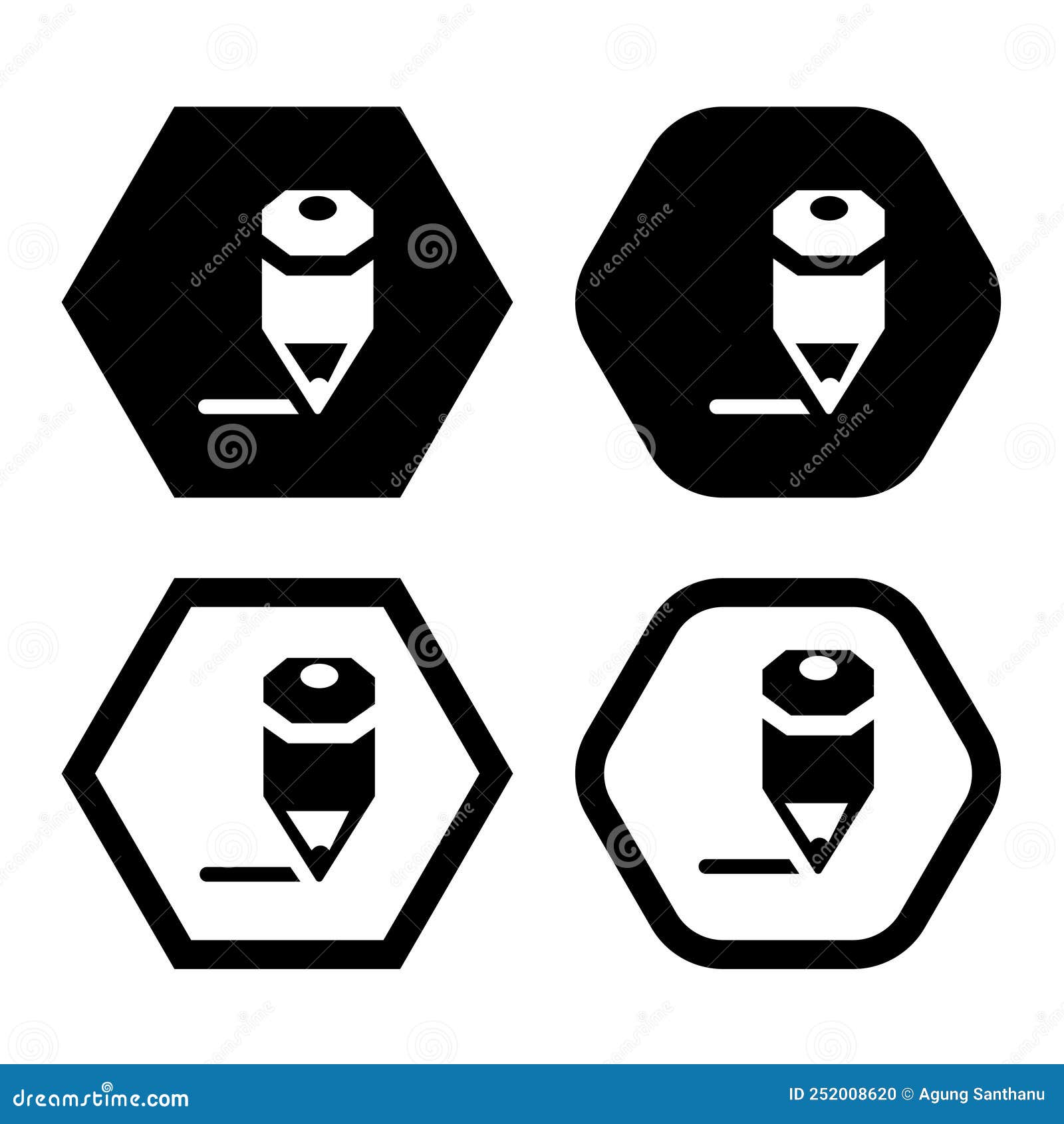 Symbol or Icon of a Graphite Pencil Vector Illustration. Stock Vector ...