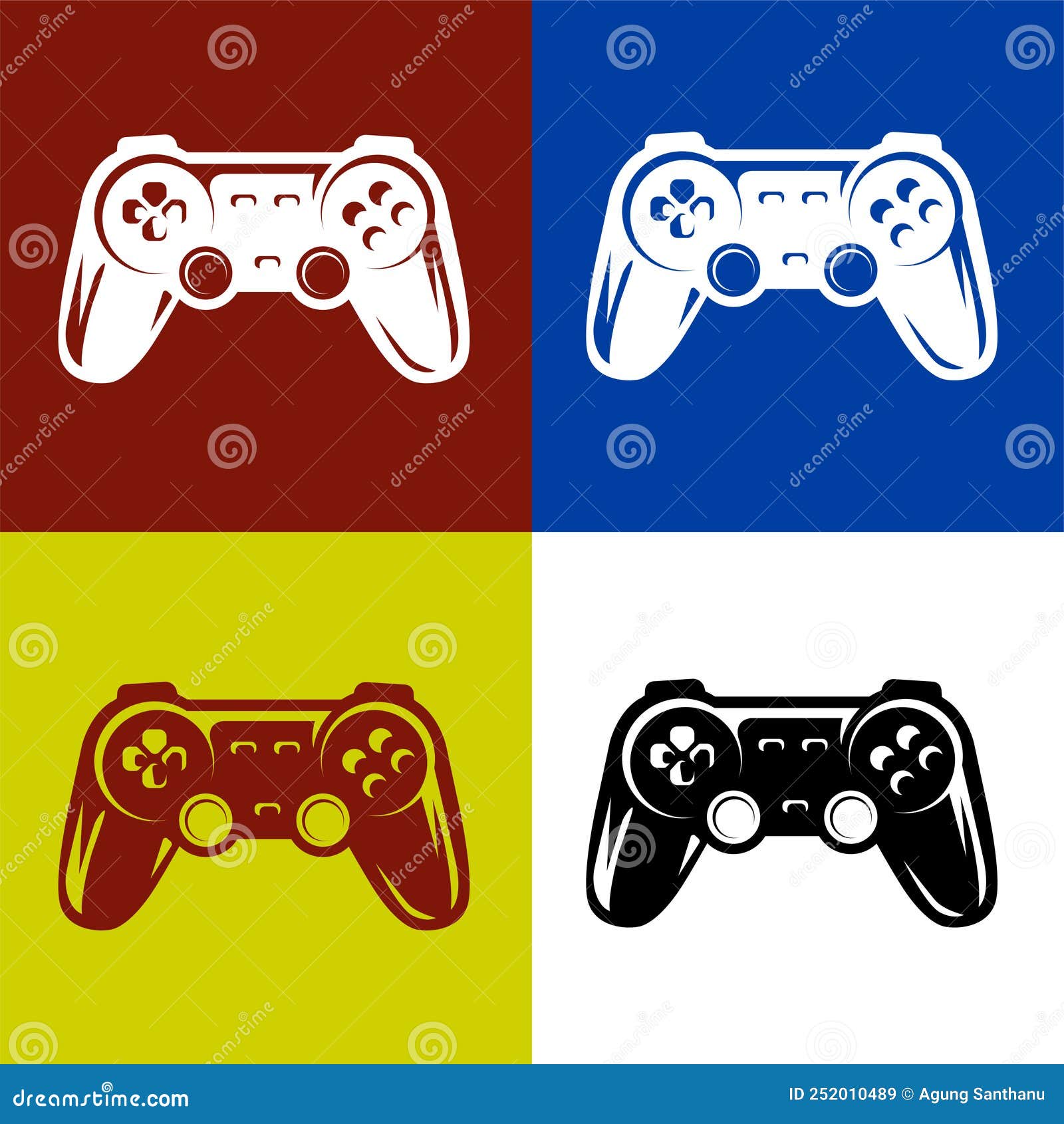 Set of Stick PS Icon, Game Controller Sign Vector Symbol Illustration ...