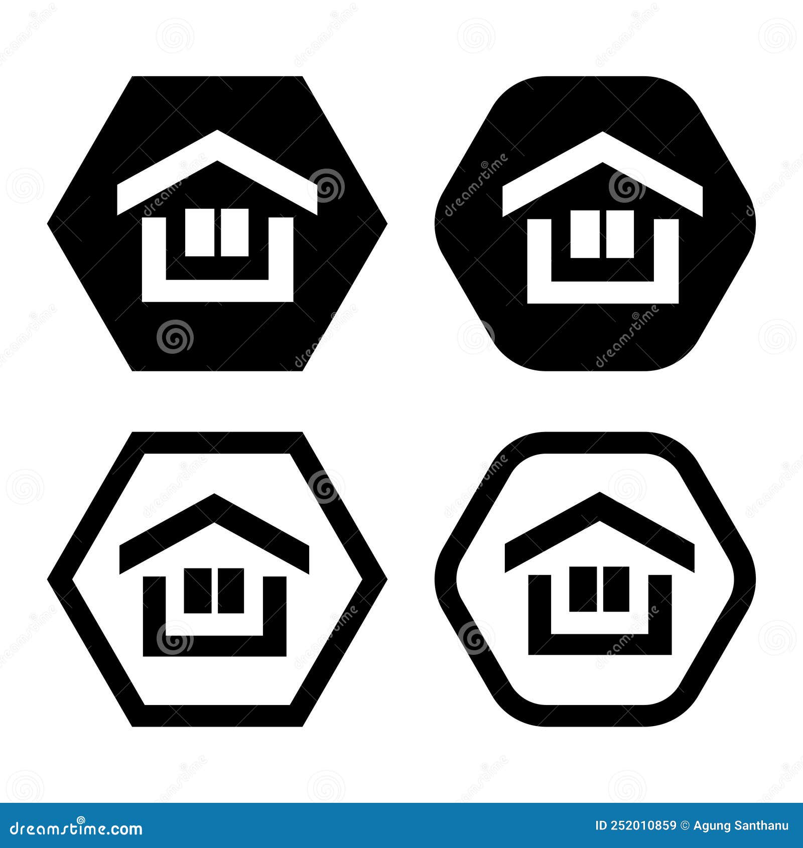 Set of House or Residence Vector Icon and Home Symbol Icon Vector ...