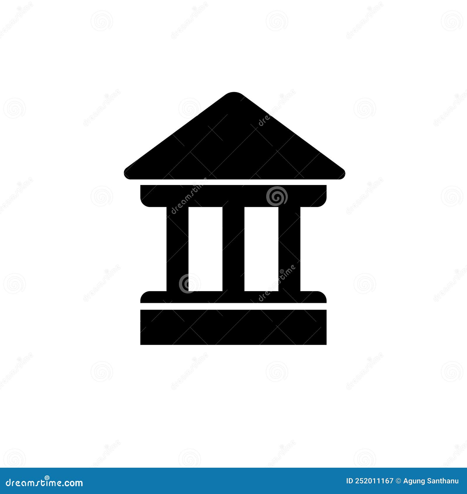 Bank Building, Historical Building Vector Icon and Home Symbol Icon ...