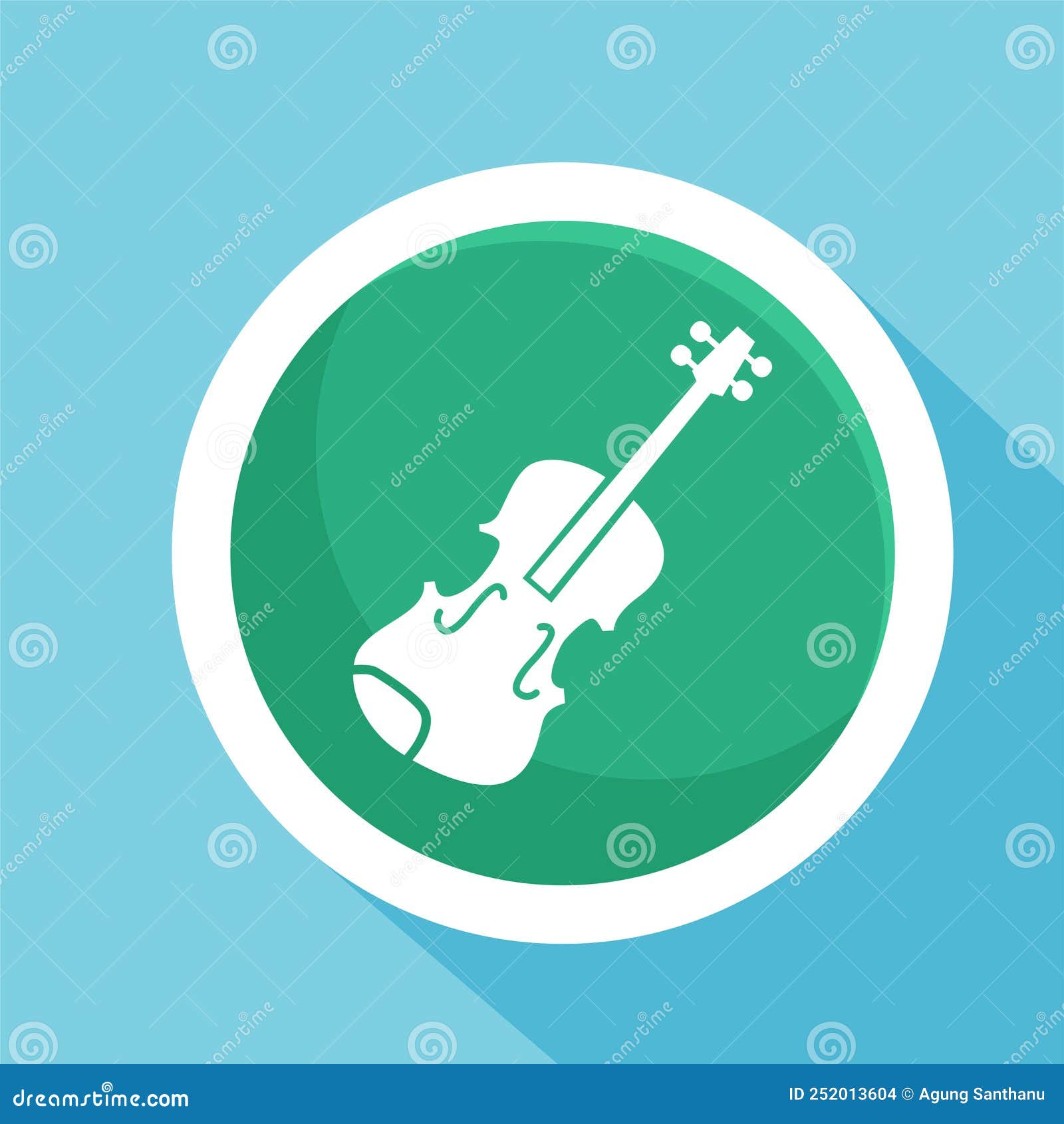 Violin Symbol Logo Flat Icon Vector Illustration Logo Isolated Template ...