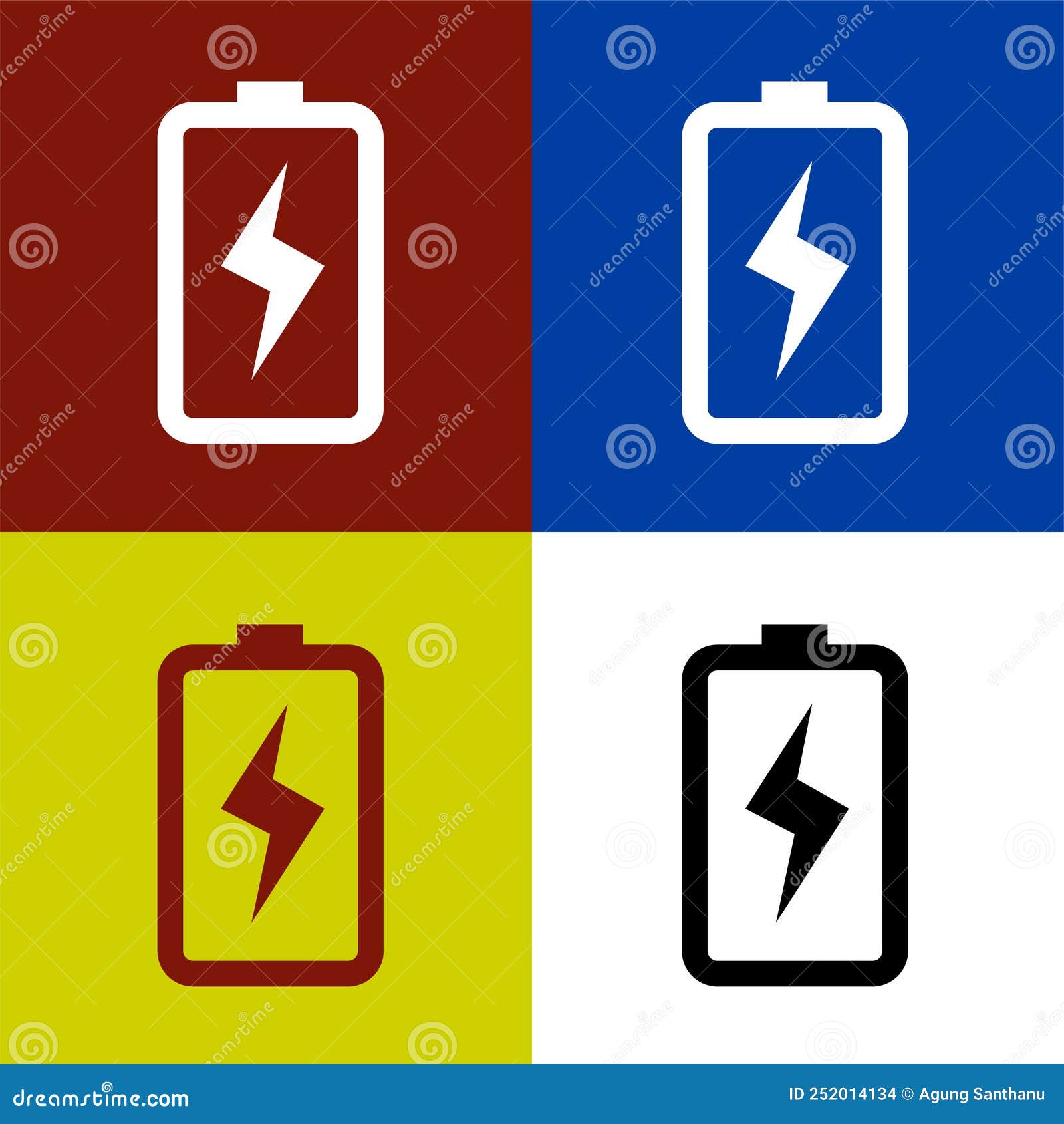 Set of Battery Charge Logo Icon Vector Illustration Logo Isolated ...