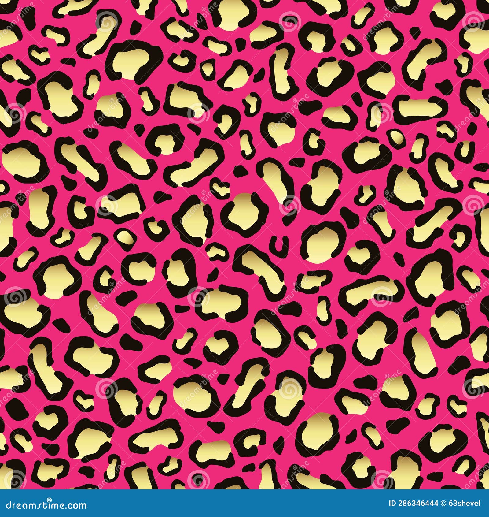 Glamorous Tiger Print Golden on a Pink Background. Seamless Trendy ...