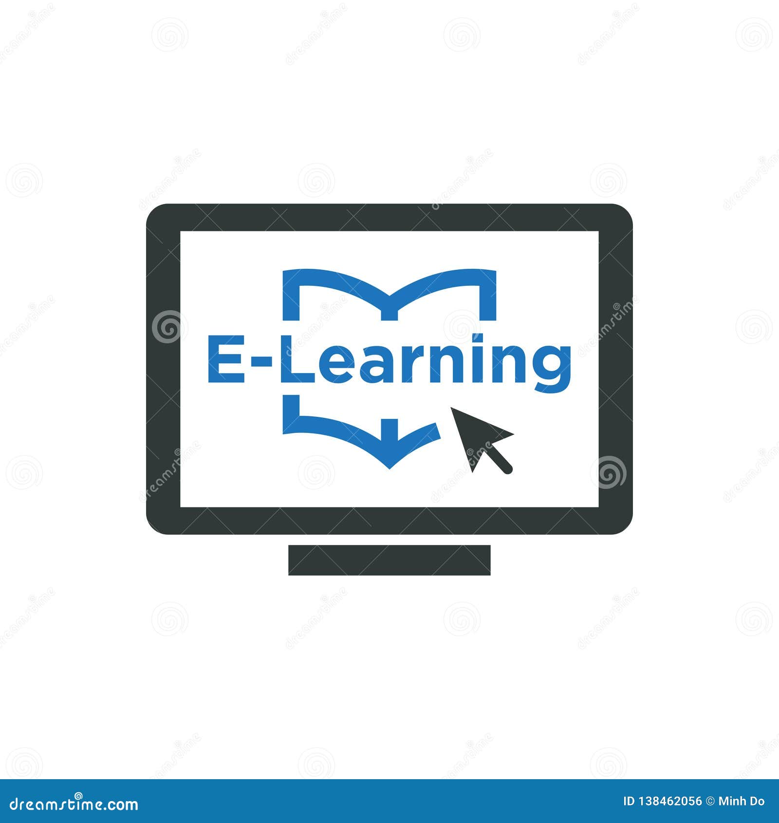 E-learning Icon stock vector. Illustration of elearning - 138462056
