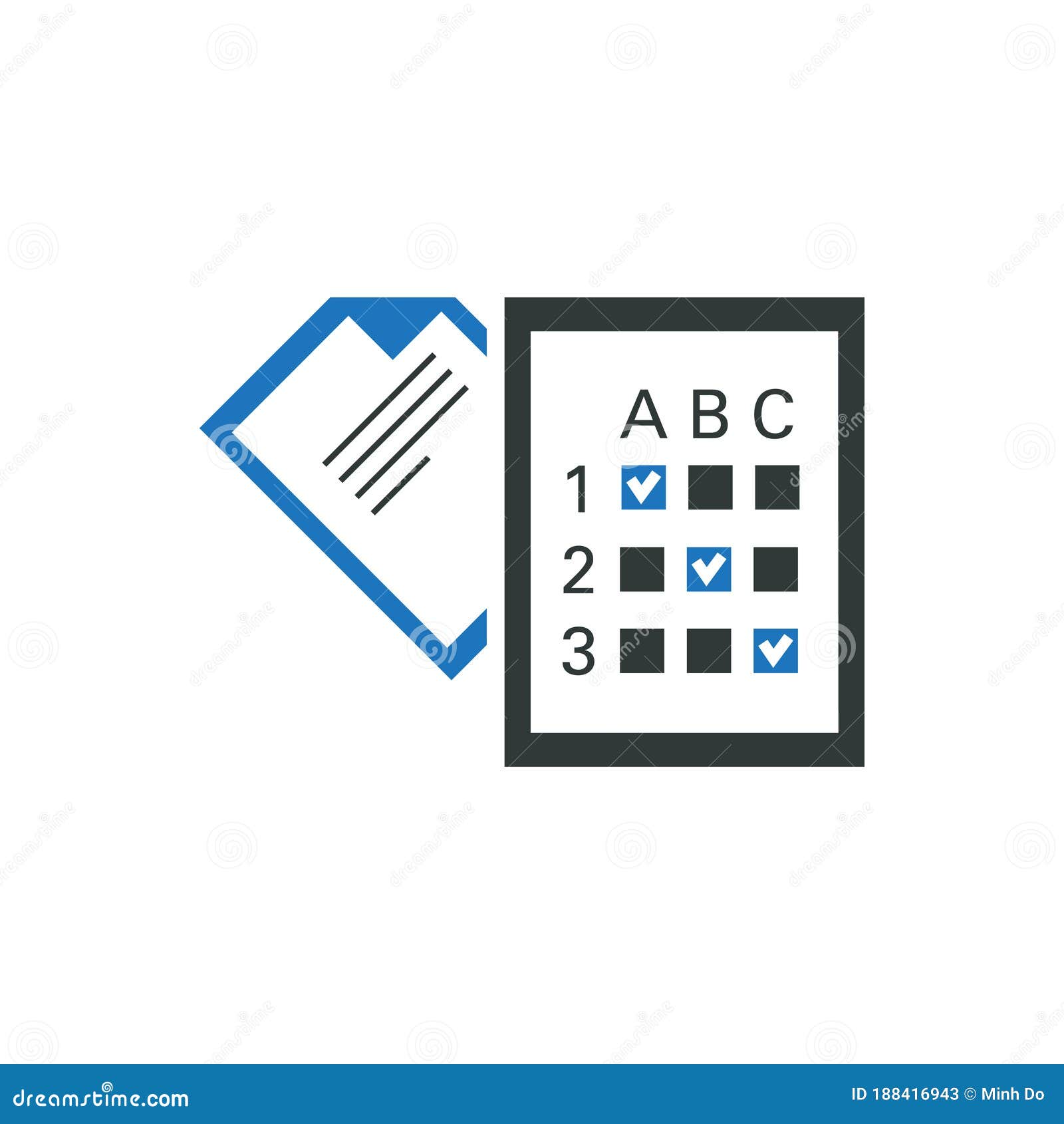 Multiple choice test icon stock vector. Illustration of multiple ...