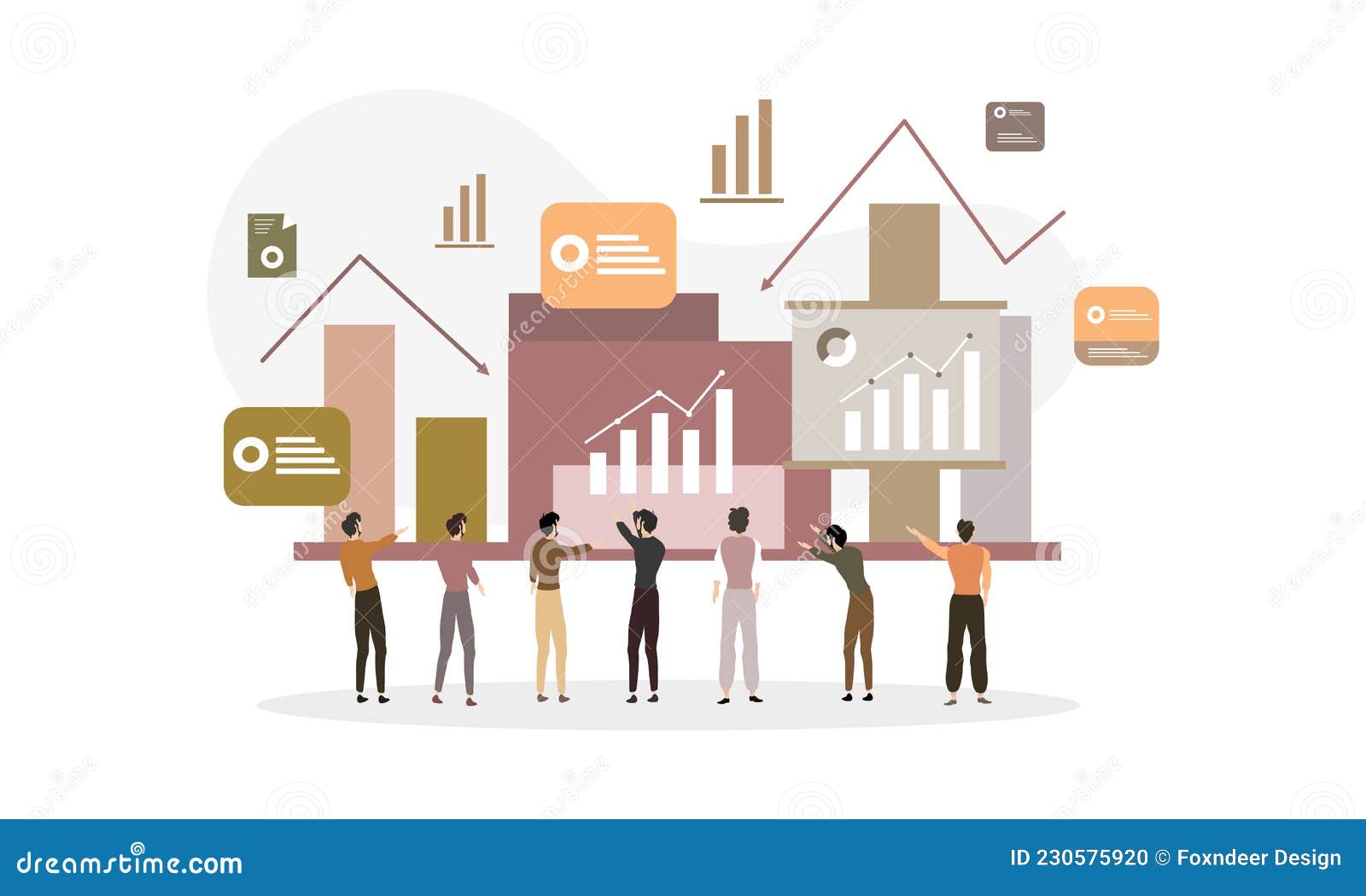 Business and Finance Illustration Vector with Business Man Character ...