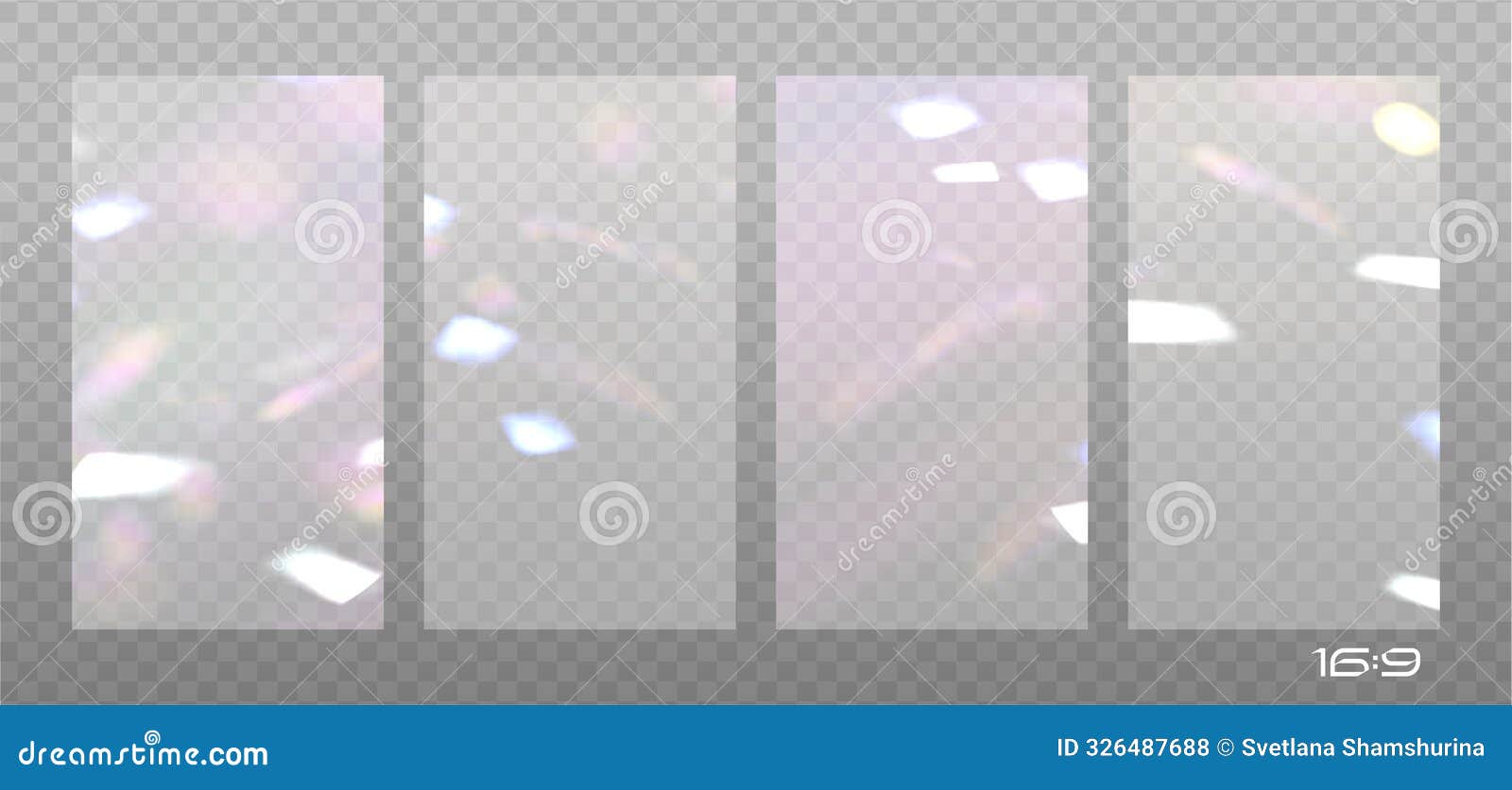16x9 Backgrounds Set With Light Reflections, The Effect Of Rainbow Glow ...