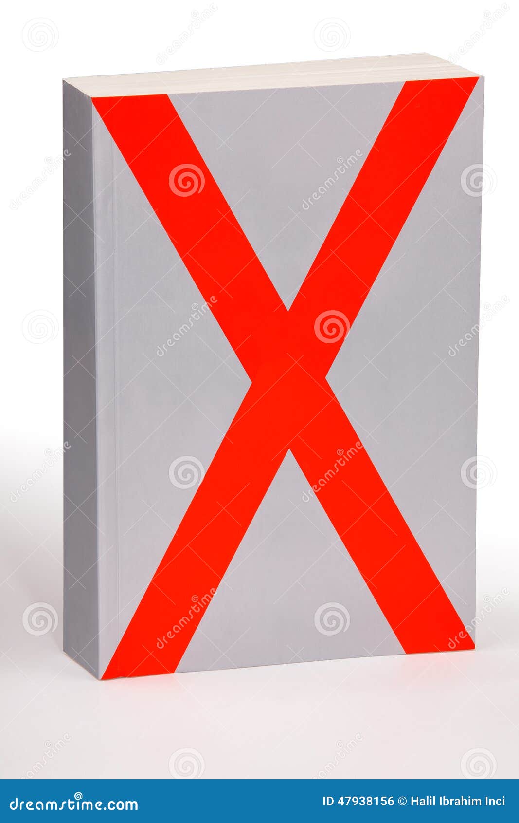 X book - clipping path stock illustration. Illustration of bibliophile ...