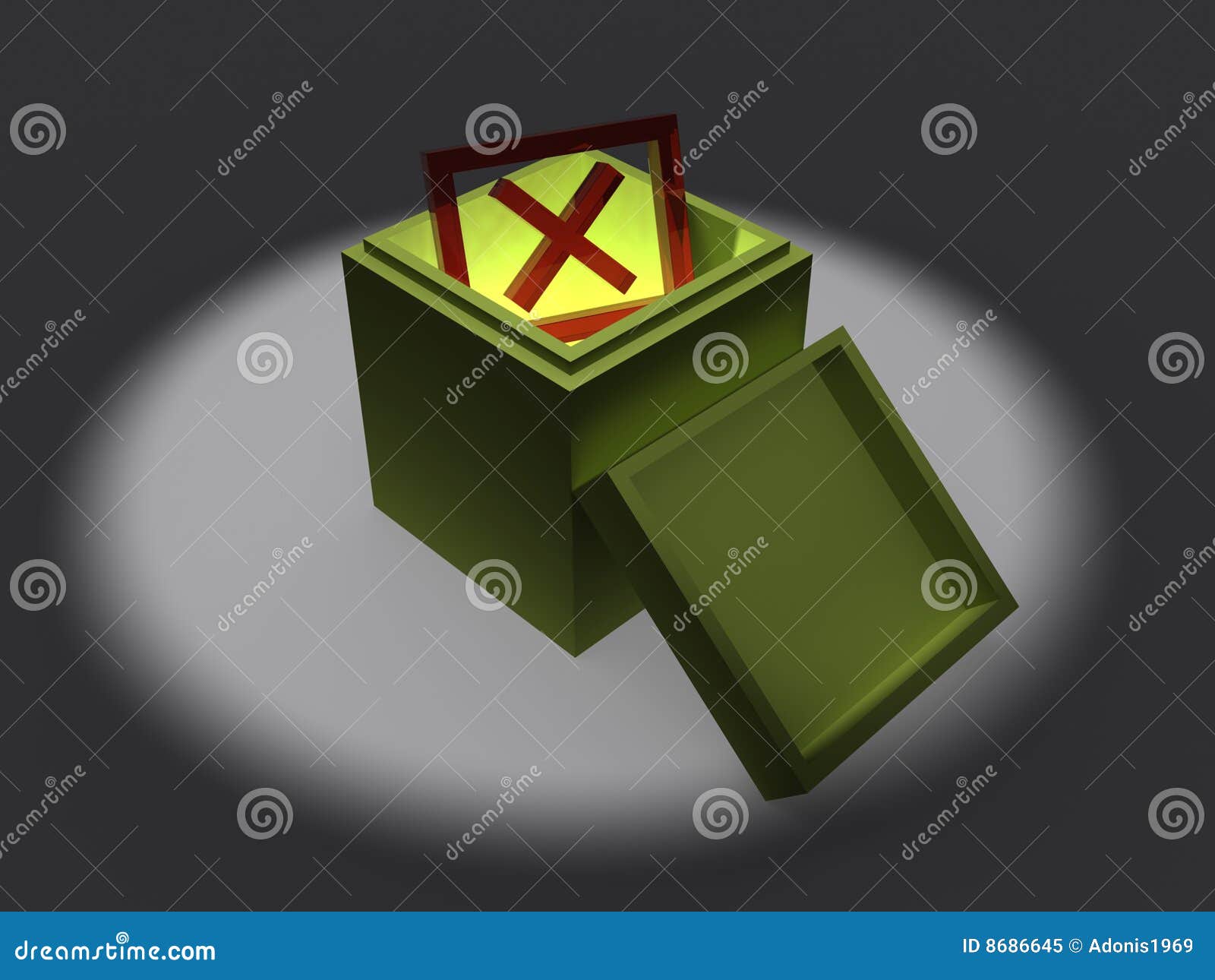 X in a box stock illustration. Illustration of design - 8686645