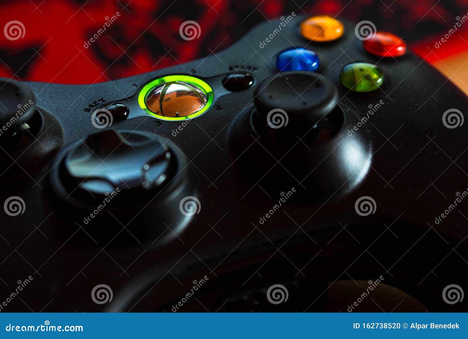 X Box 360 Controller Close Up Macro Shot in Low Light. Editorial Image ...