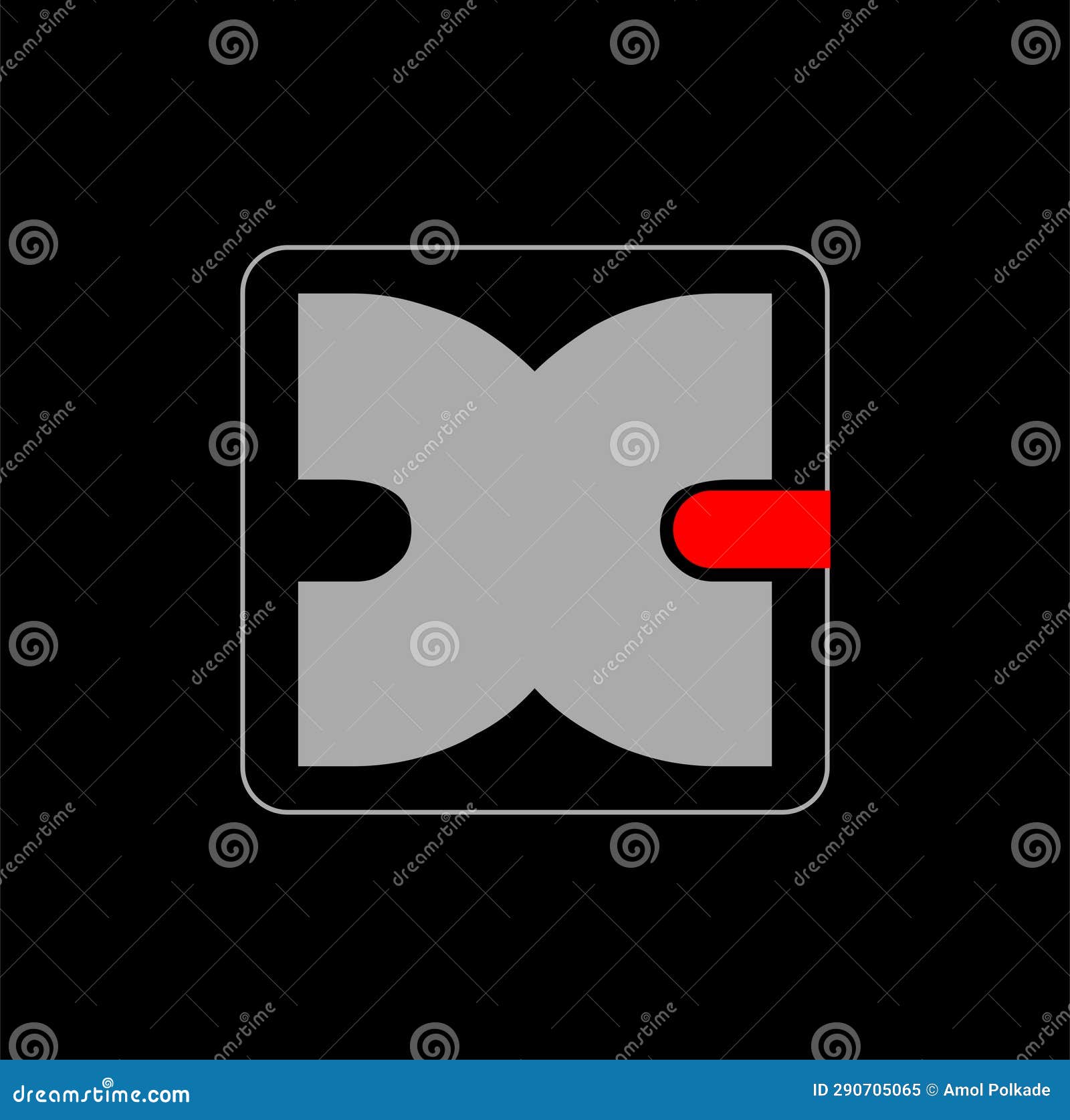 X Brand Name Initial Letters Illustrative Icon Stock Illustration ...