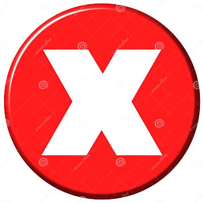 X Button stock illustration. Illustration of bevel, deny - 2924747