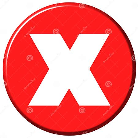 X Button stock illustration. Illustration of bevel, deny - 2924747