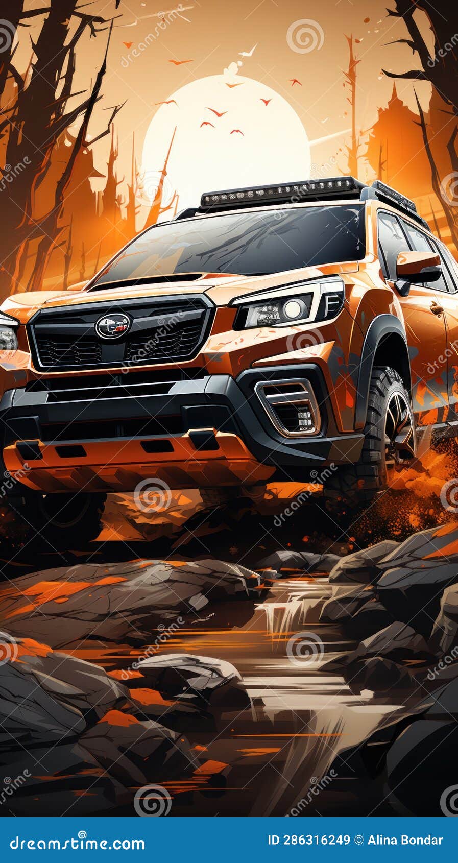 4x4 Car Essence . Created with Generative AI Stock Illustration ...