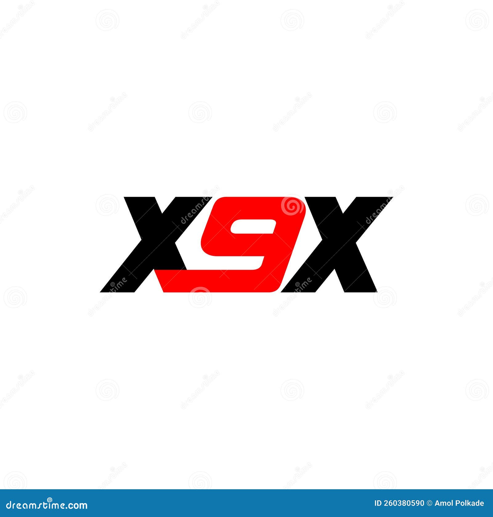 X9X Company Name Initial Letters Icon. X9X Icon Stock Vector ...