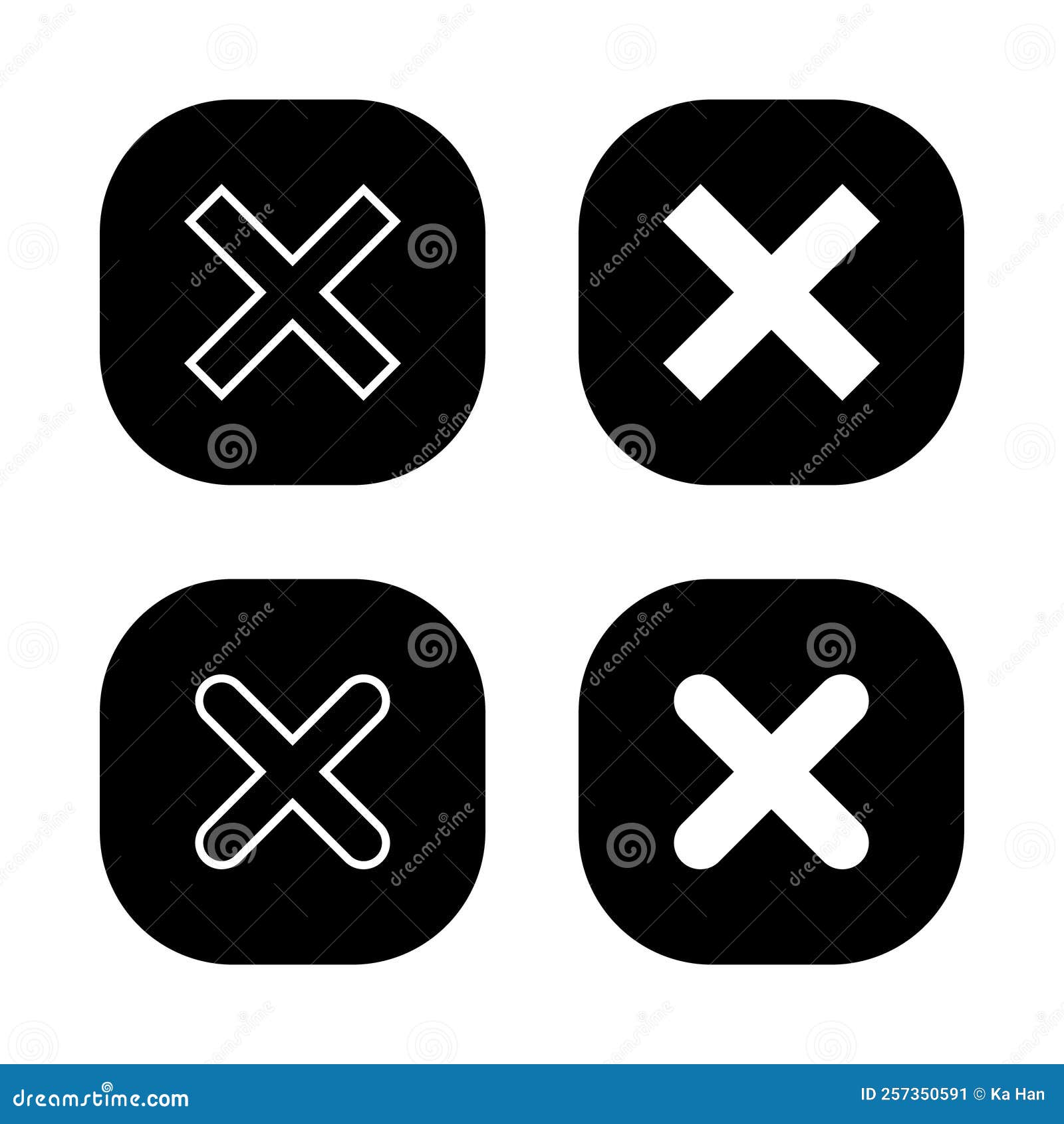 Exit Cross Sign Element. Red X Icon Isolated On White Background ...