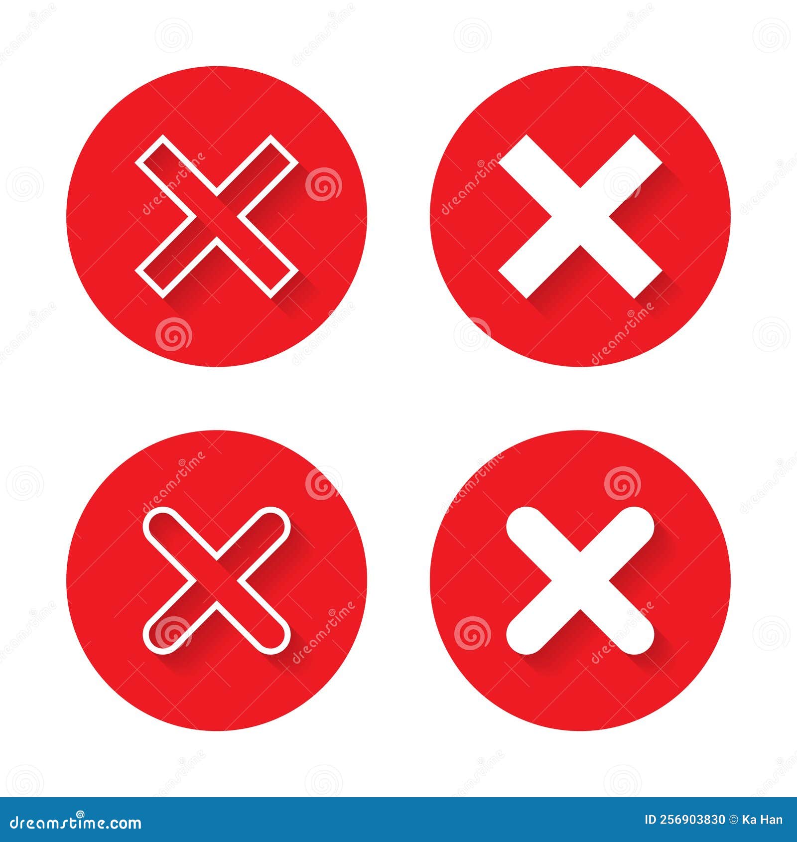X, Cross, Wrong, Error Icon Vector in Flat Style Stock Vector ...