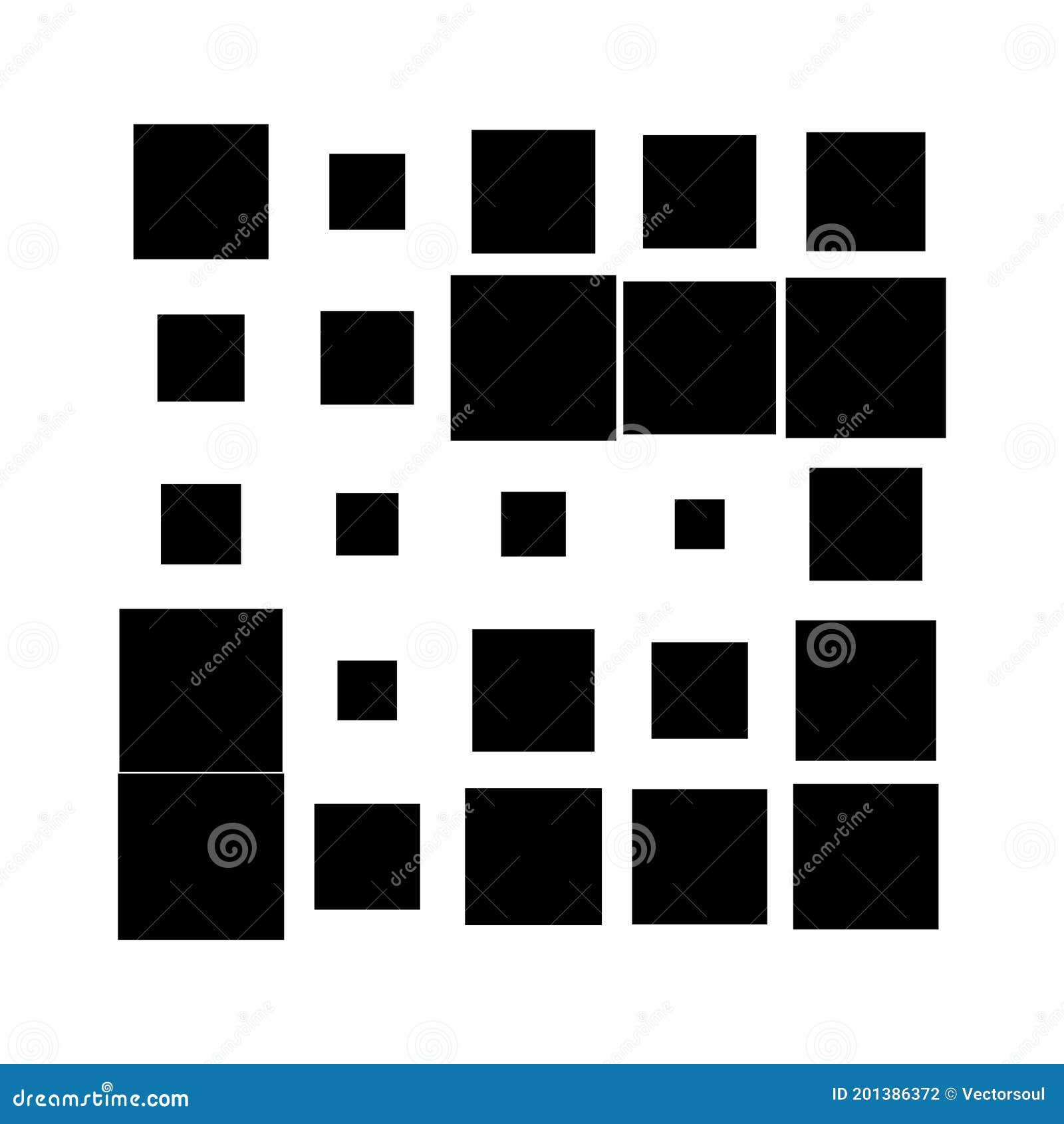 5x5 Cube, Square Geometric Arrangement. Square Illustration Stock ...