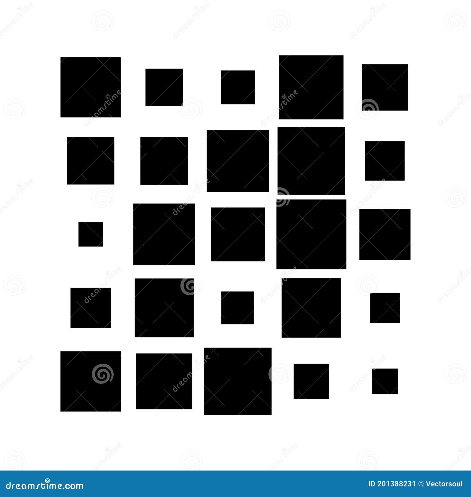 5x5 Cube, Square Geometric Arrangement. Square Illustration Stock ...