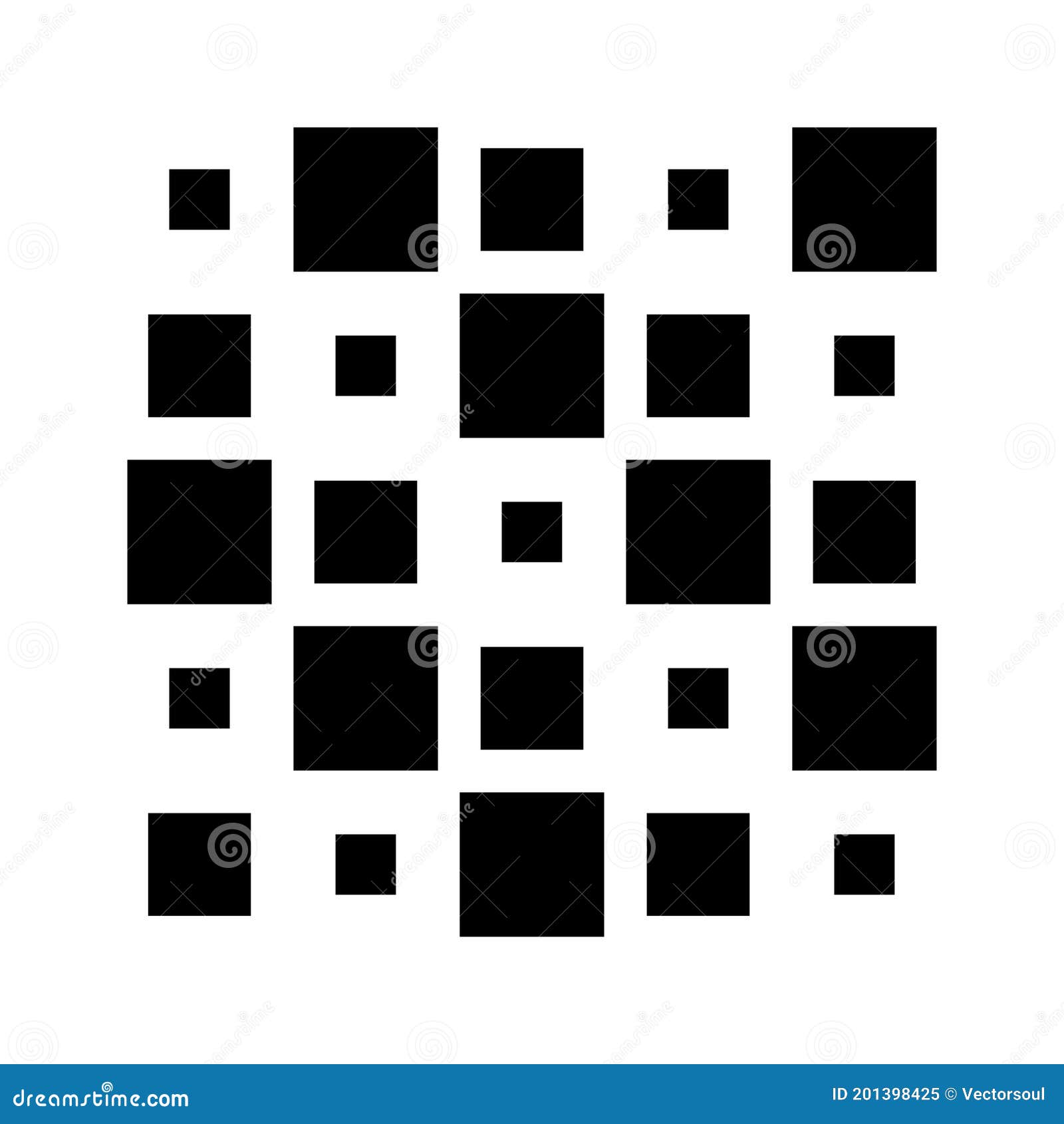 5x5 Cube, Square Geometric Arrangement. Square Illustration Stock ...