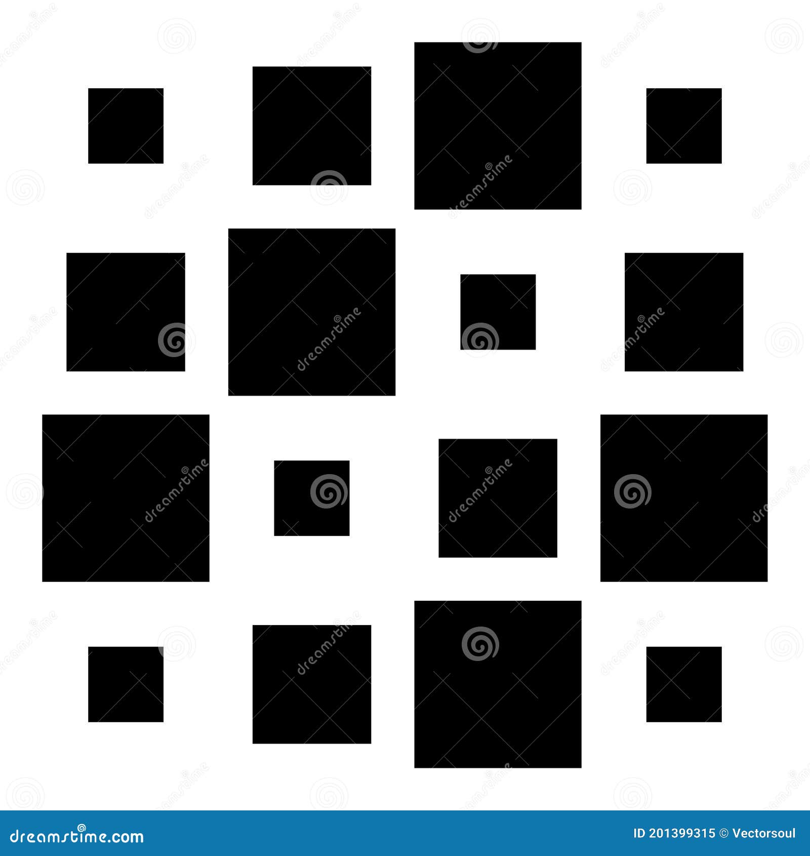 4x4 Cube, Square Geometric Arrangement. Square Illustration Stock ...