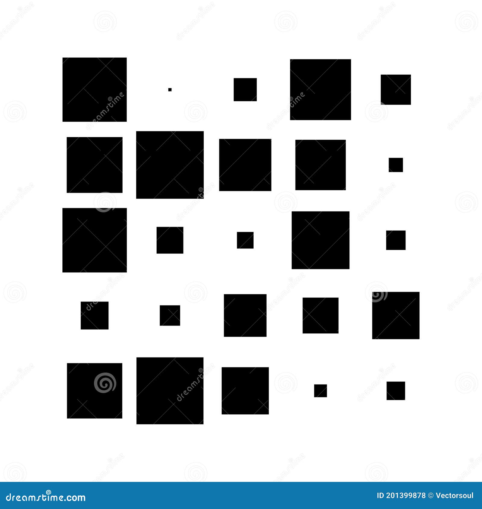 5x5 Cube, Square Geometric Arrangement. Square Illustration Stock ...