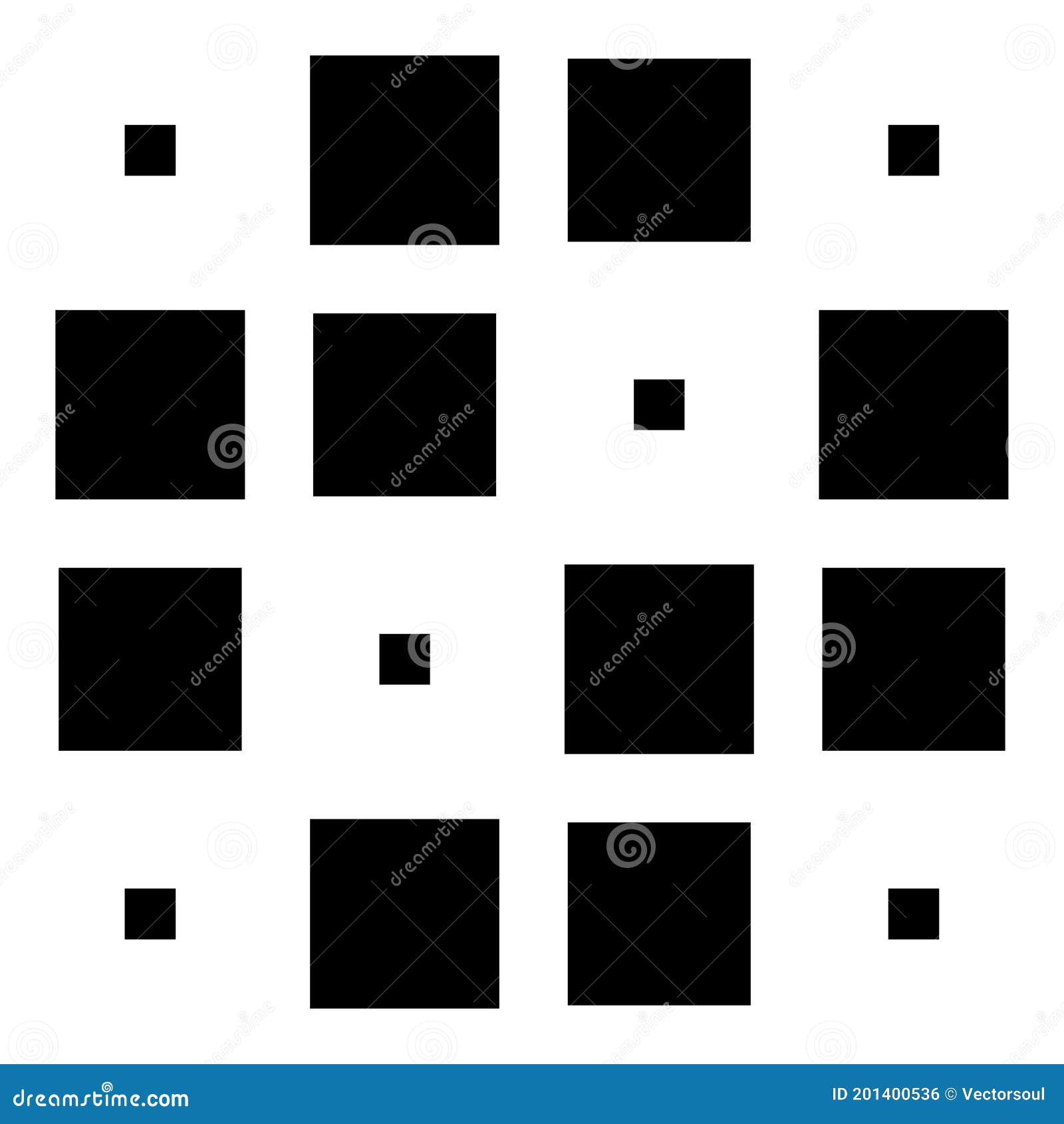 4x4 Cube, Square Geometric Arrangement. Square Illustration Stock ...