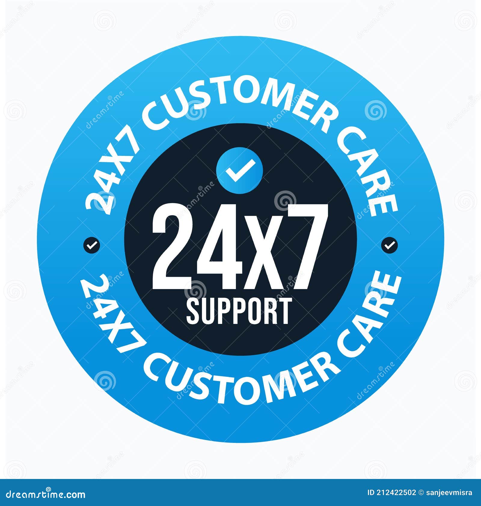 24x7 stock vector. Illustration of communication, help - 212422502