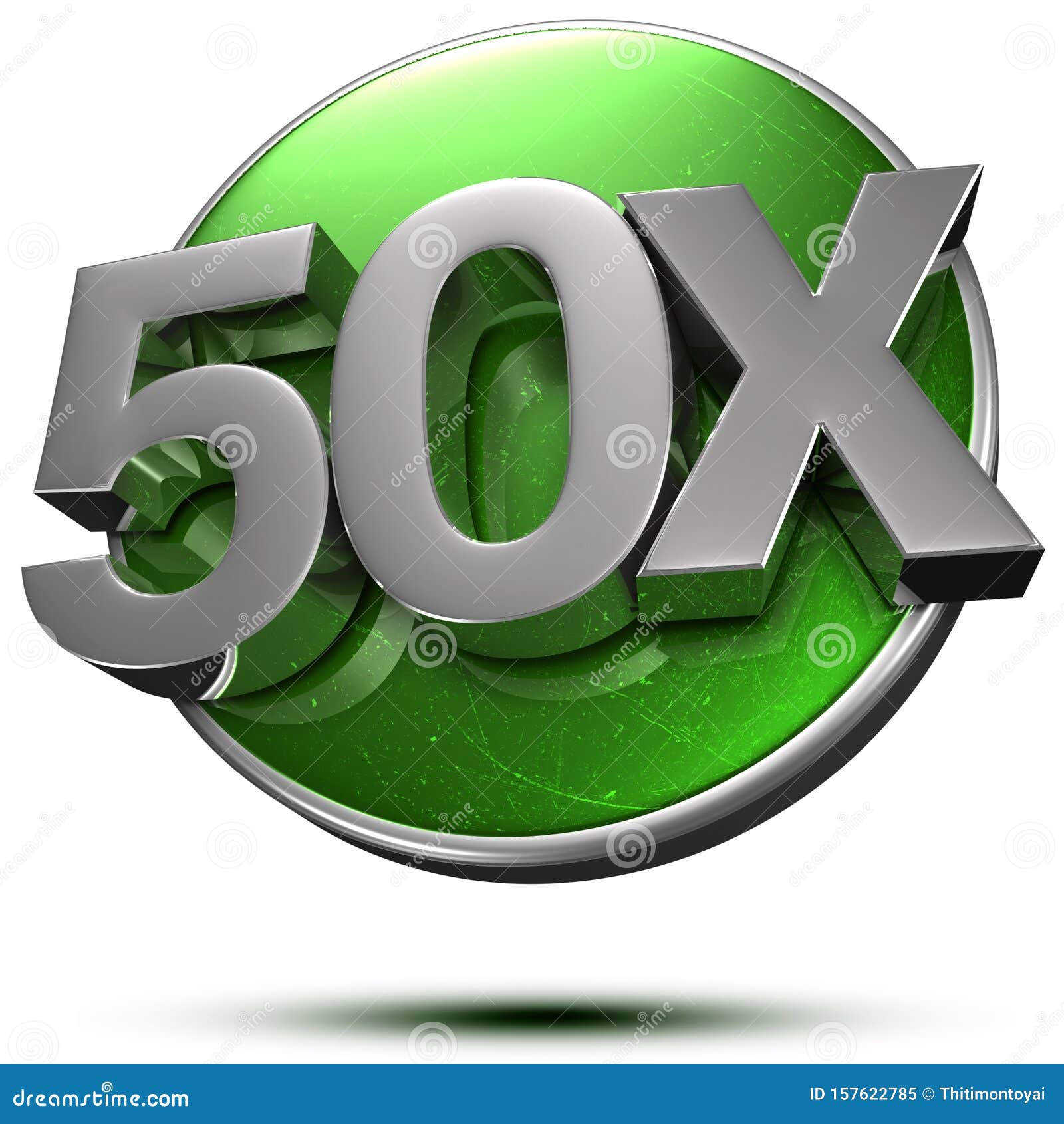 50x 3d.with Clipping Path. stock illustration. Illustration of enhance ...