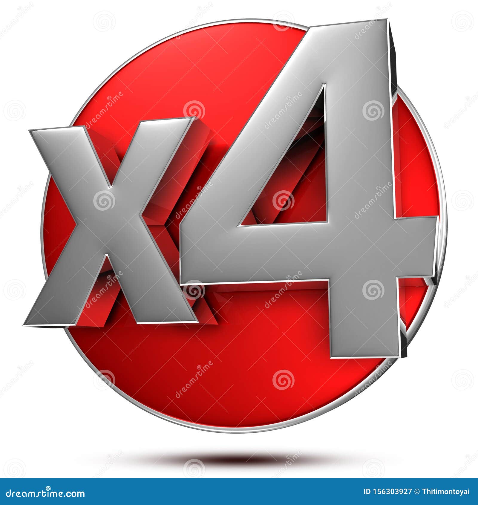 X4 3d. stock illustration. Illustration of payment, initial - 156303927