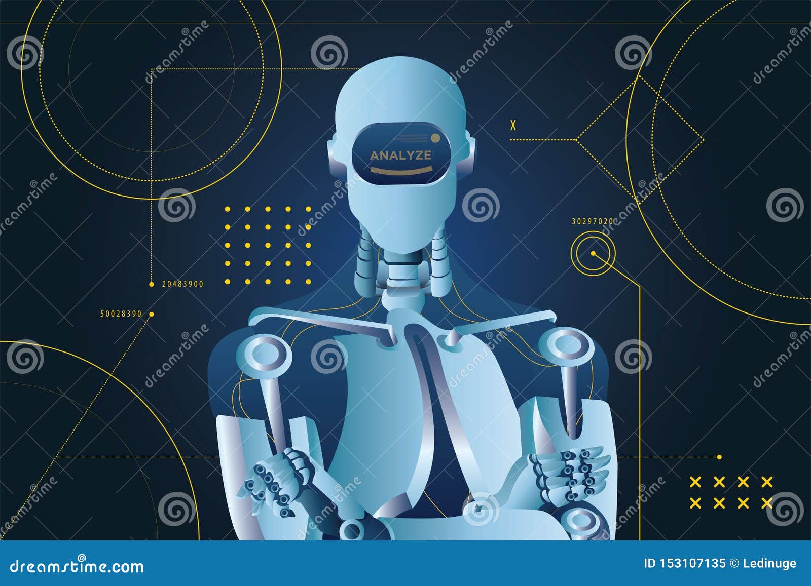 Robot Futuristic Room Beam Balance Royalty-Free Stock Photo ...