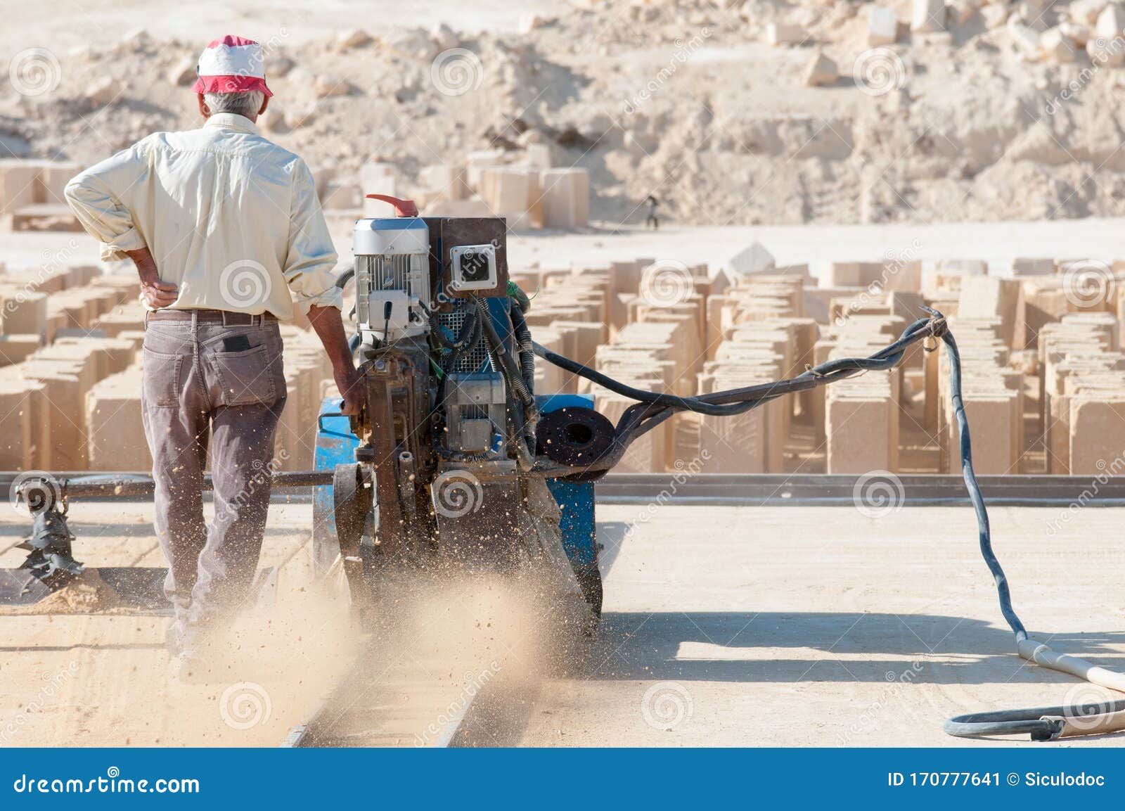 Quarry of Tufa blocks editorial photo. Image of limestone - 170777641