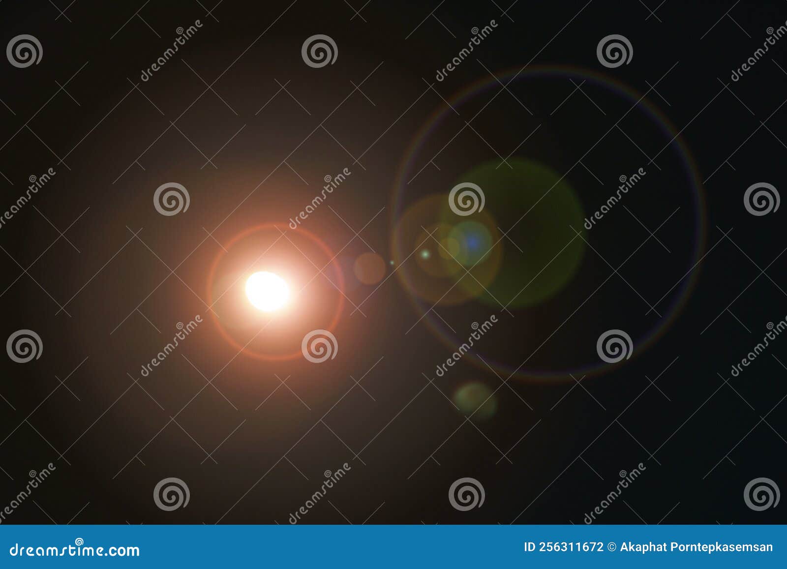 Blur Full Moon Cover by Spreading Cloud with Light Flare in Night Stock ...