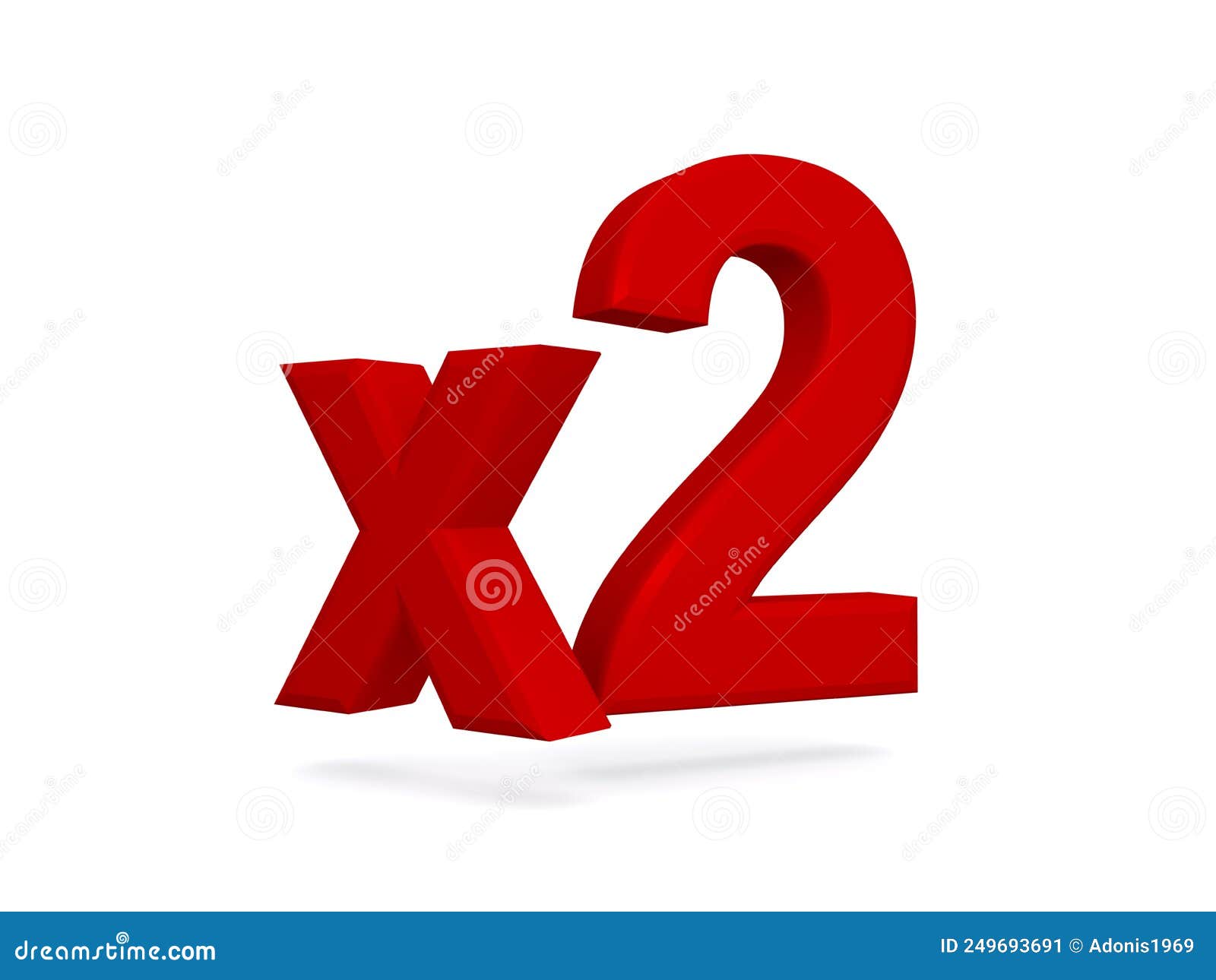 X2 Double Word On White Stock Image | CartoonDealer.com #249693691