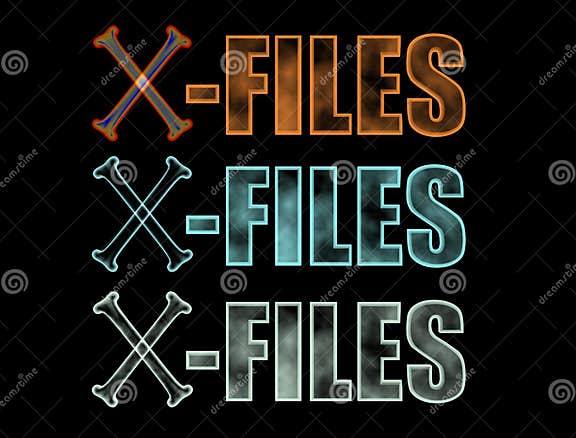 X-files logo stock illustration. Illustration of ribs - 5292044