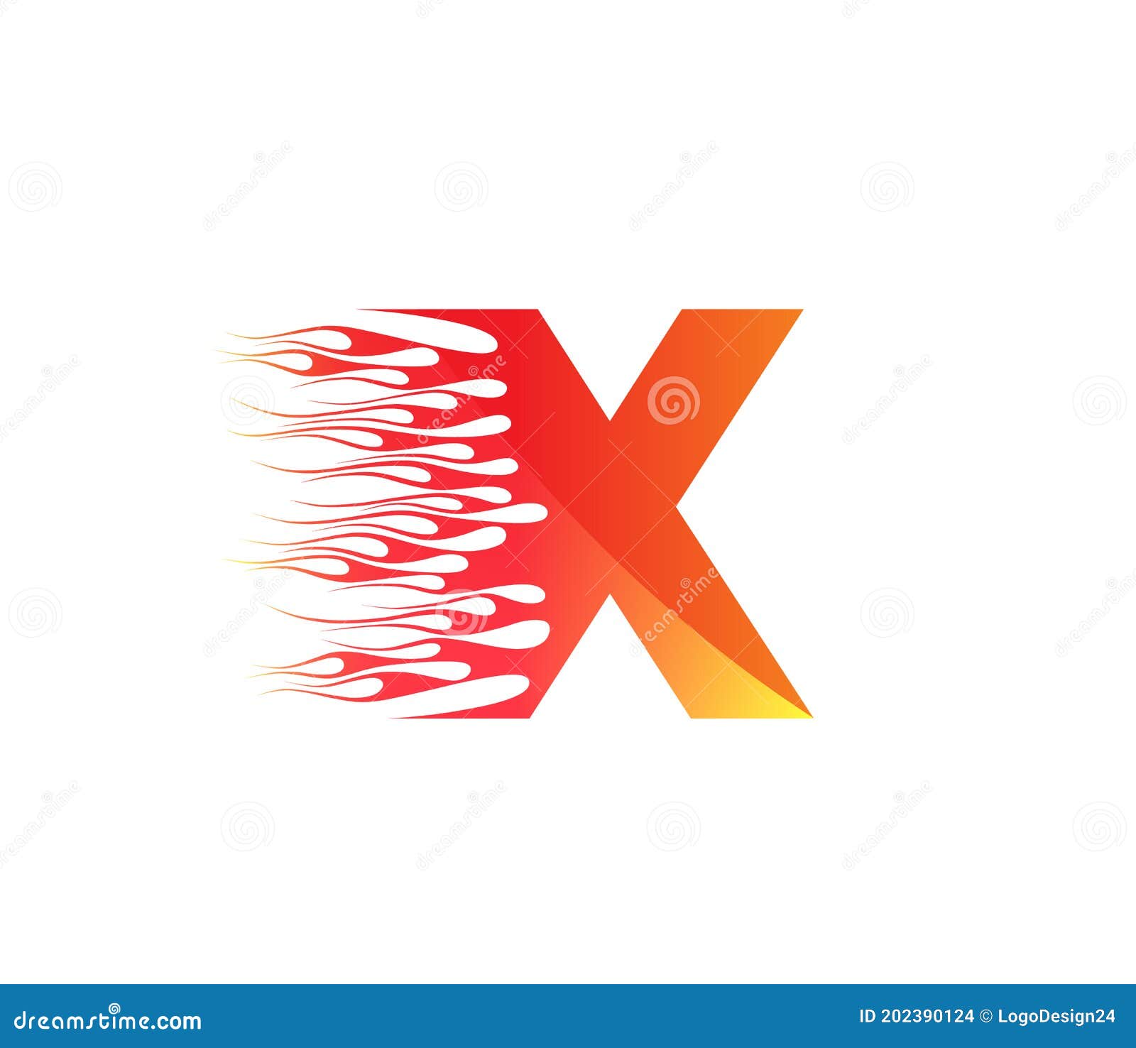 X Fire Creative Alphabet Logo Design Concept Stock Vector ...