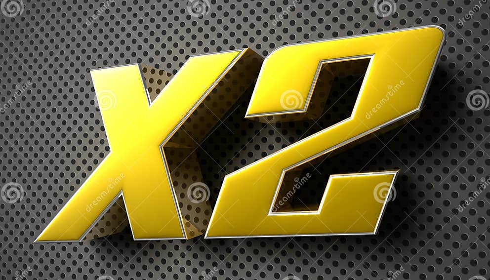 X2 gold. stock illustration. Illustration of game, count - 207691027