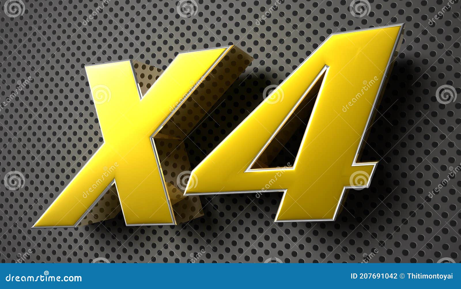 X4 gold. stock illustration. Illustration of gain, compute - 207691042