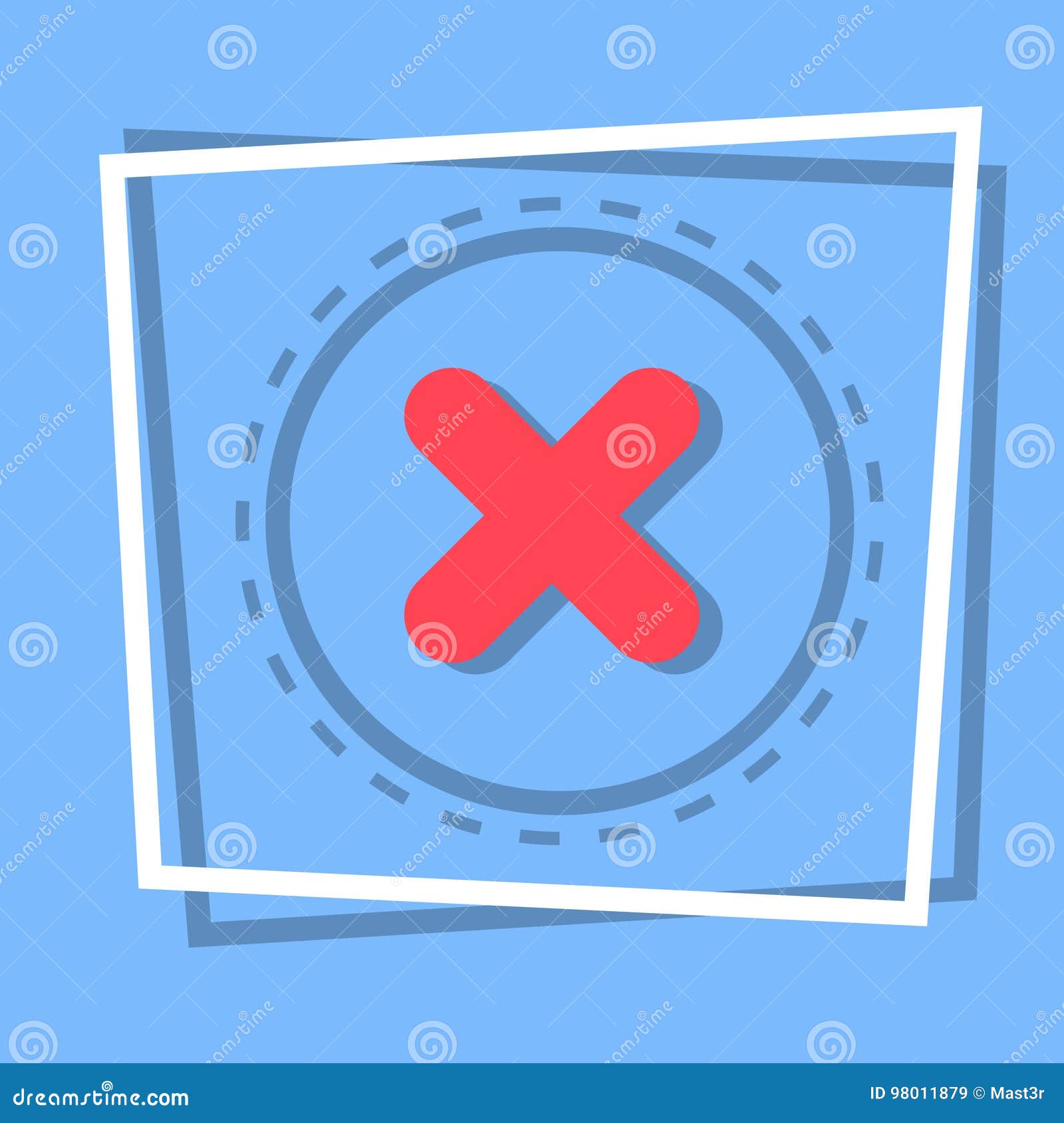 Single Red Decline Button Vector Illustration | CartoonDealer.com #17295804