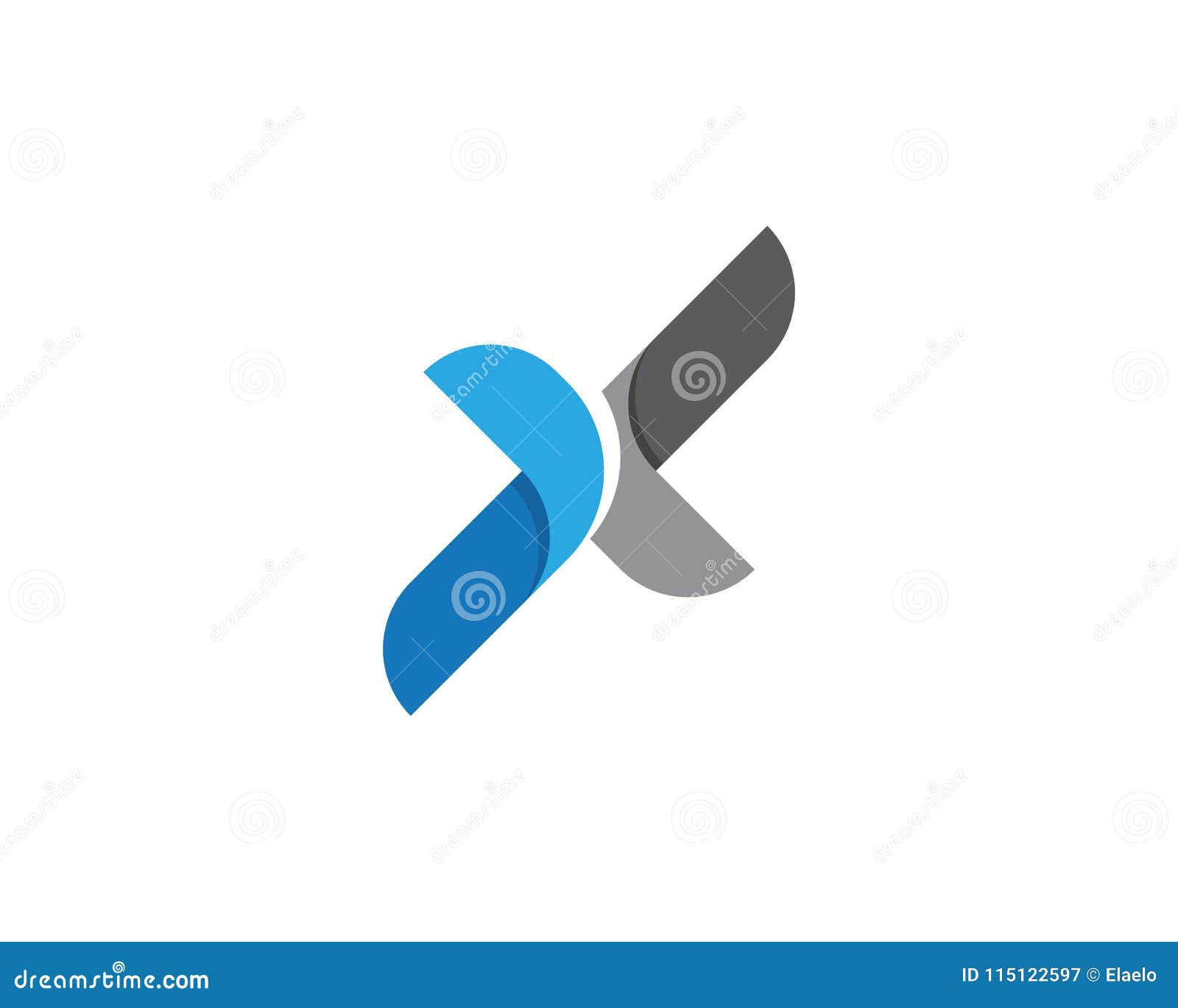 X Icono Del Vector De Logo Template De La Letra Ilustración del Vector ...