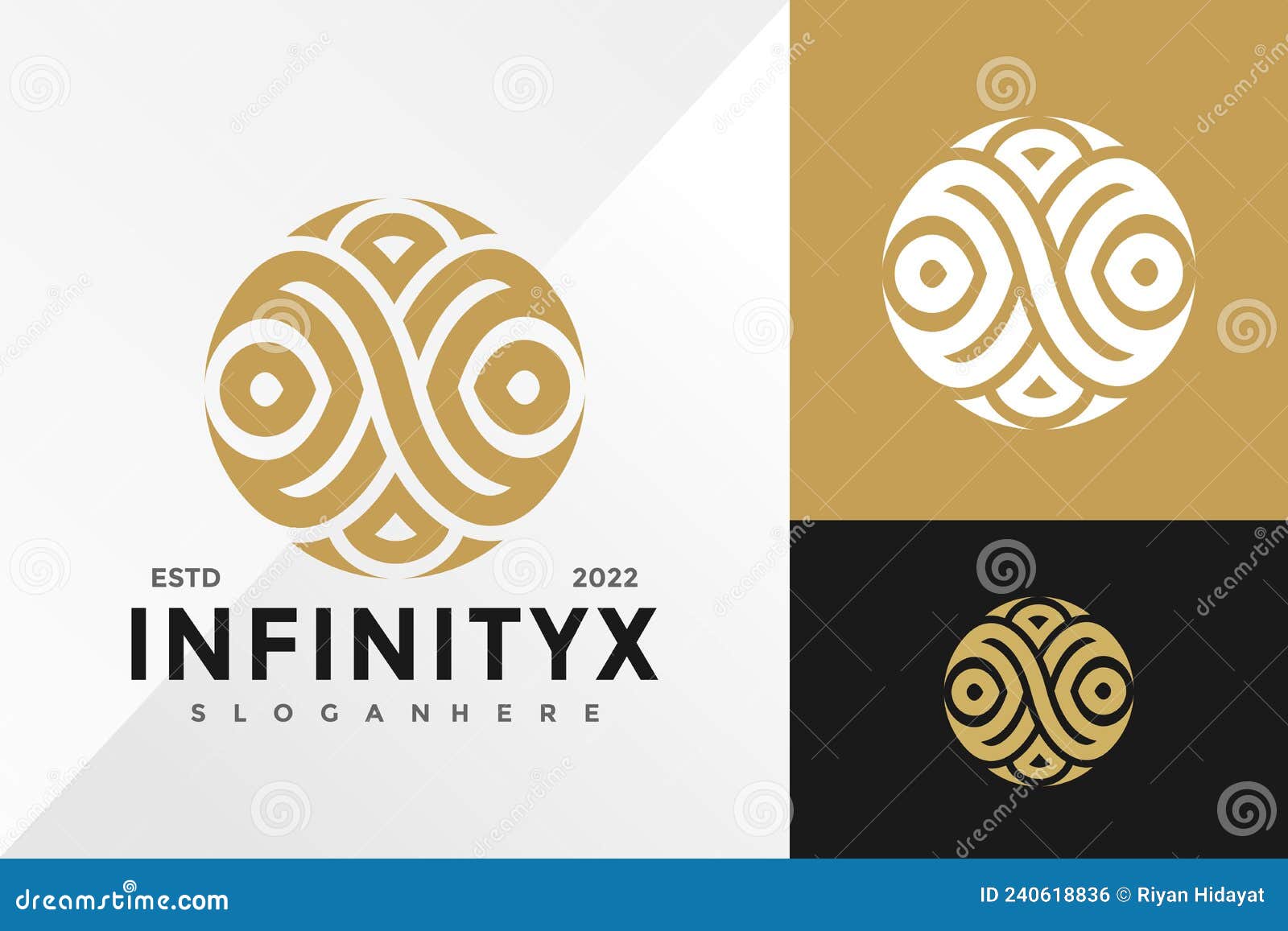 X Infinity Ornament Logo Design Vector Illustration Template Stock ...