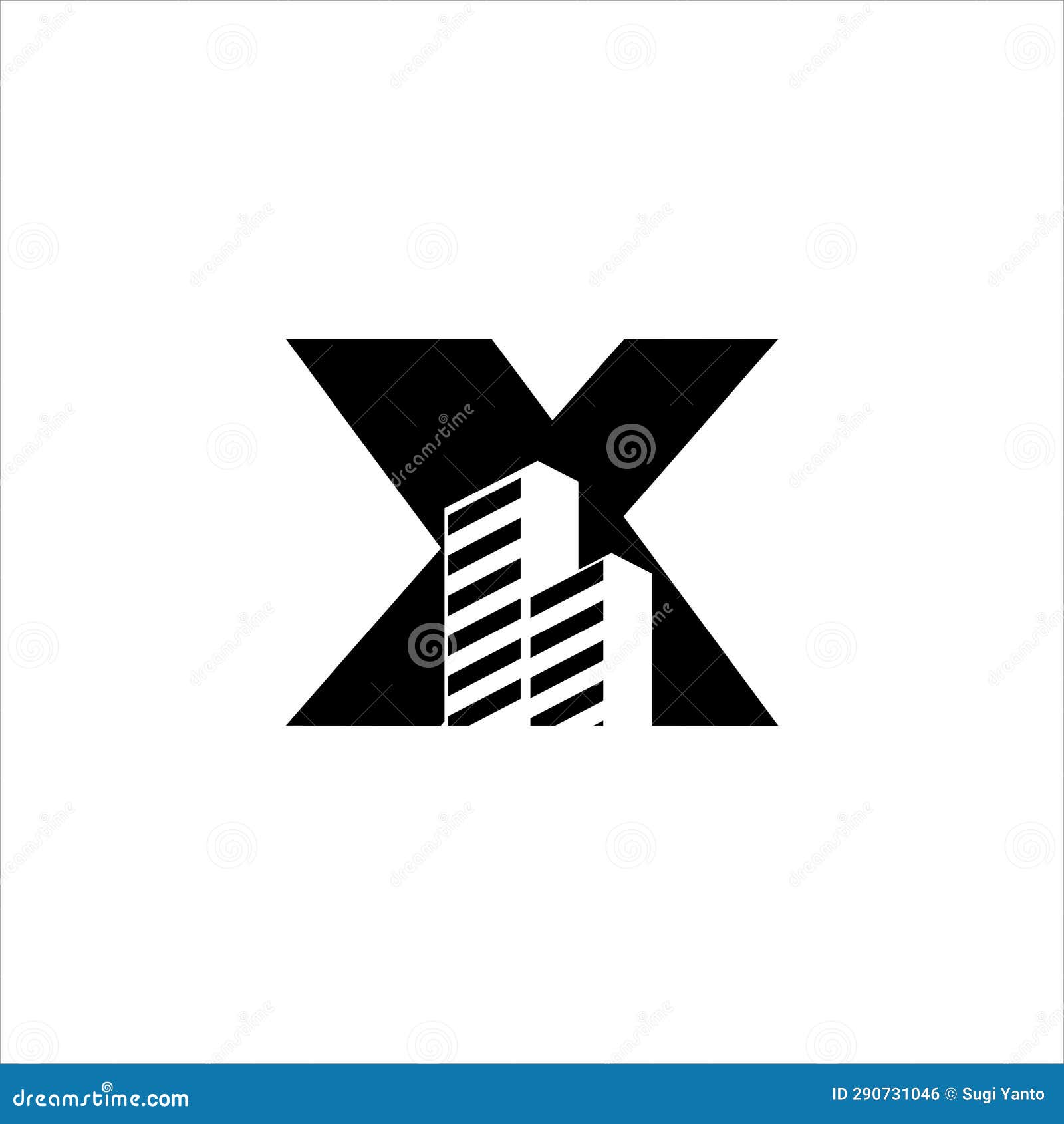 X Initial Building Logo Design Vector Symbol Graphic Stock Vector ...