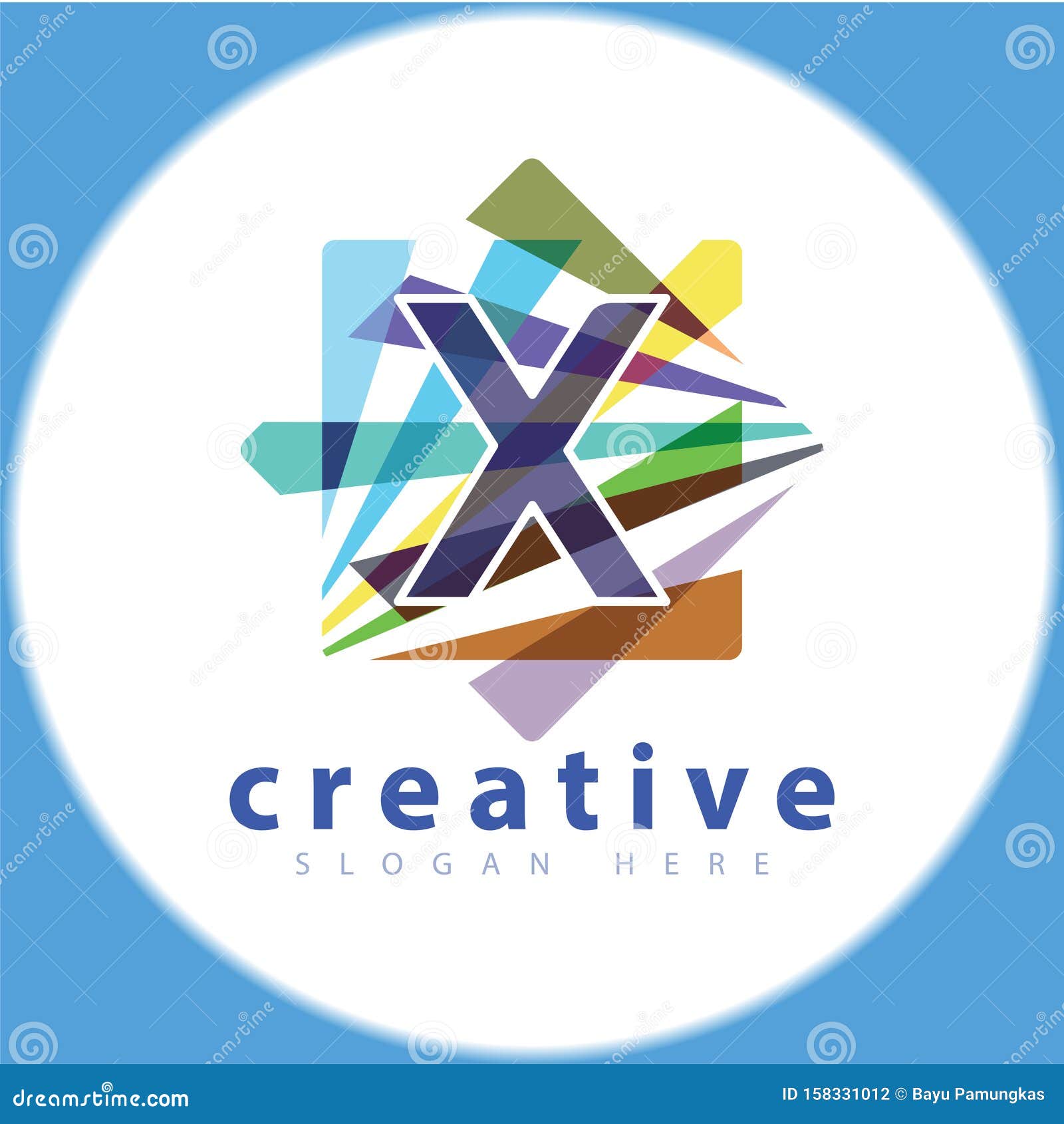 X Letter Abstract Square Color Logo Icon Vector Template Stock Vector ...