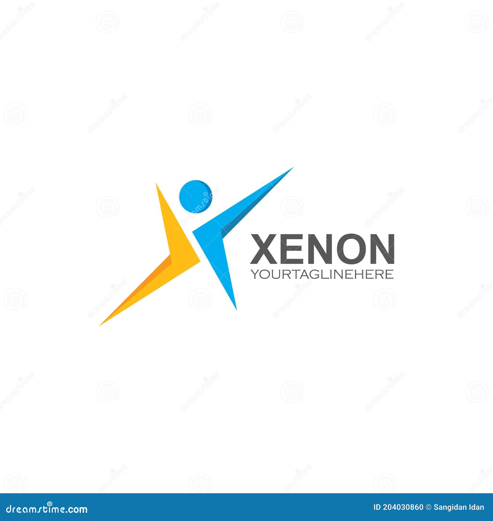 X Letter Arrow People Icon Vector Illustration Concept Stock Vector ...