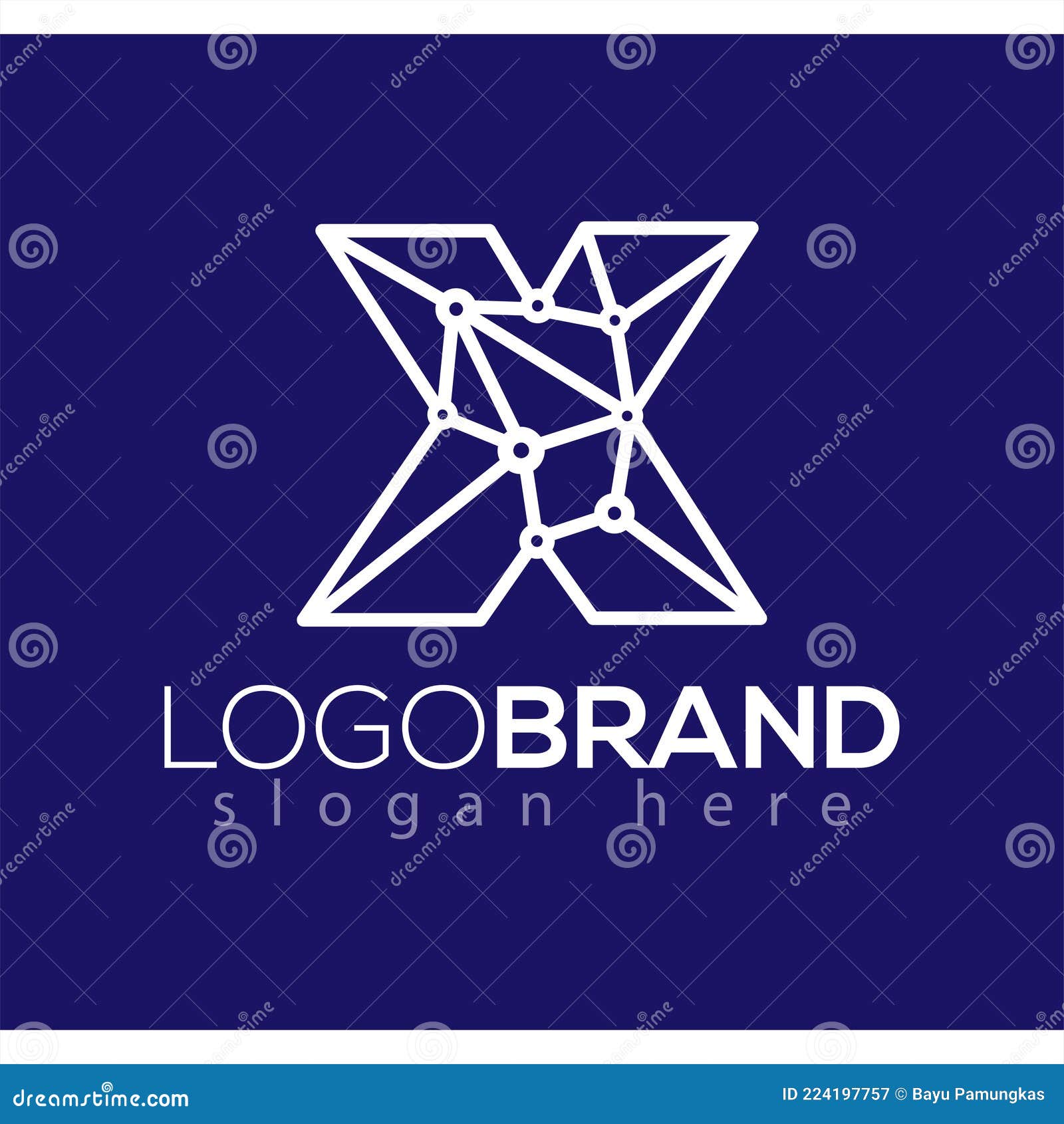 X Letter Connect Network Logo Element. Letter Technology Logo Template ...